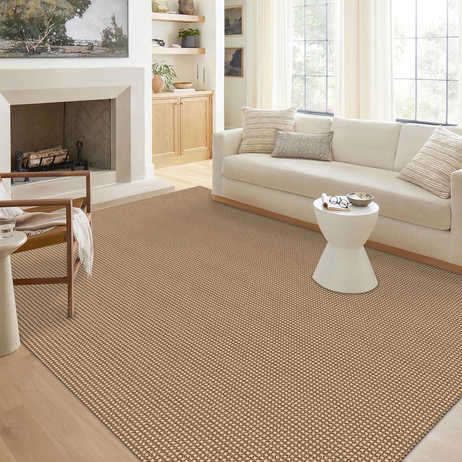 iOhouze 6'x9' Washable Area Rug for Living Room Large Cotton Rubber ...