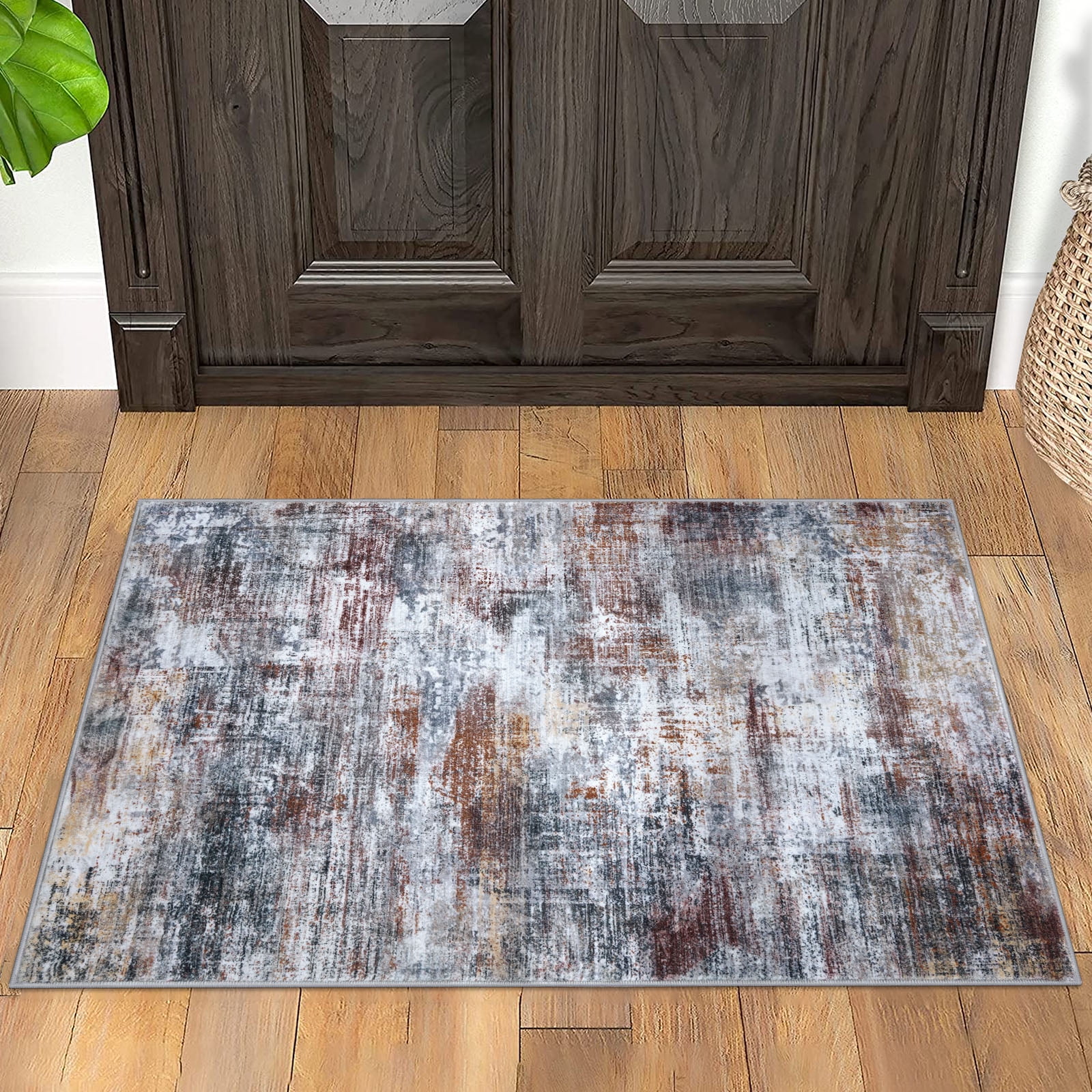iOhouze 2'x6' Boho Runner Rug: Non-Slip, Washable, Black - Ideal for ...