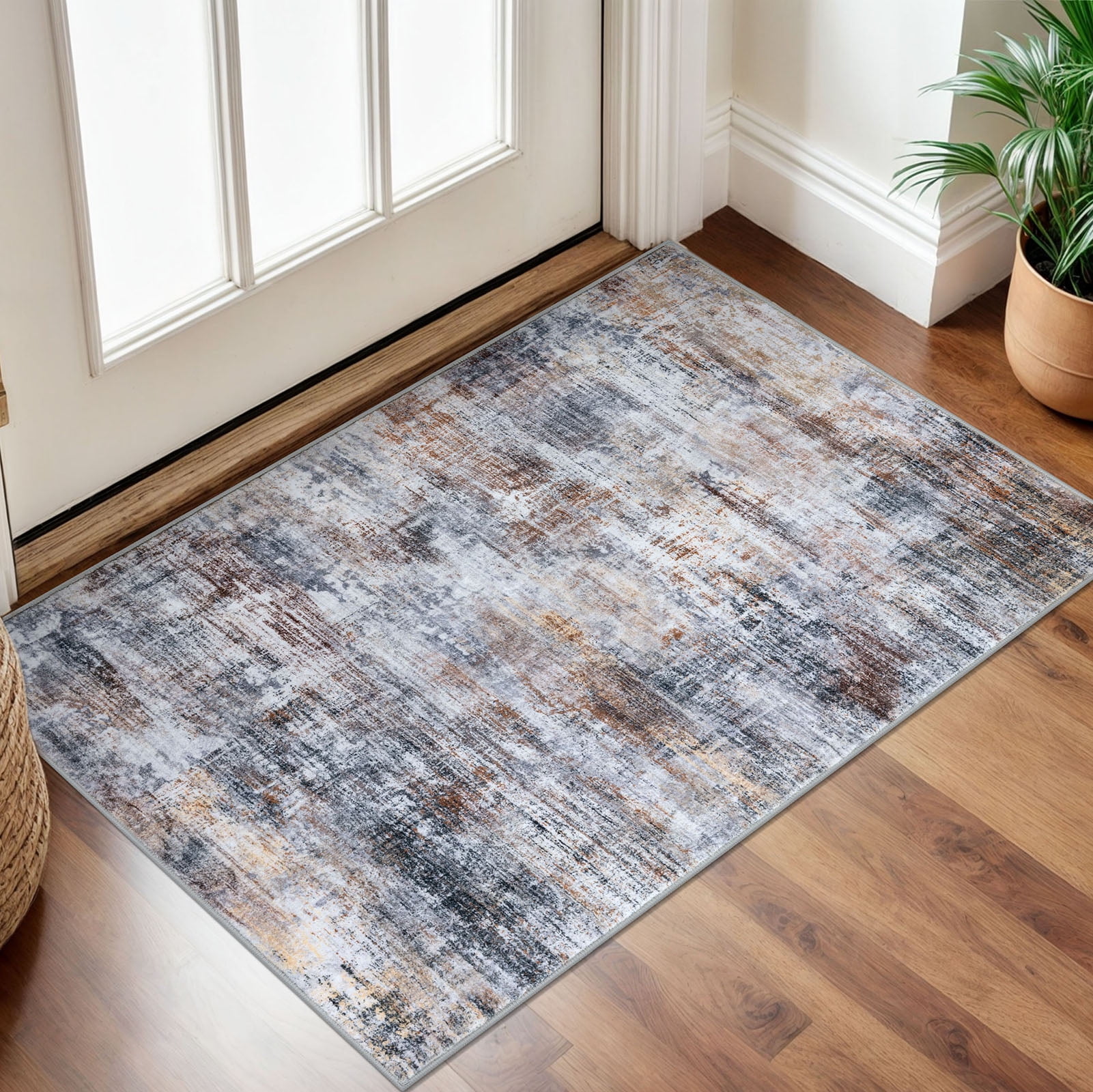 iOhouze 2'x6' Boho Runner Rug: Non-Slip, Washable, Black - Ideal for ...