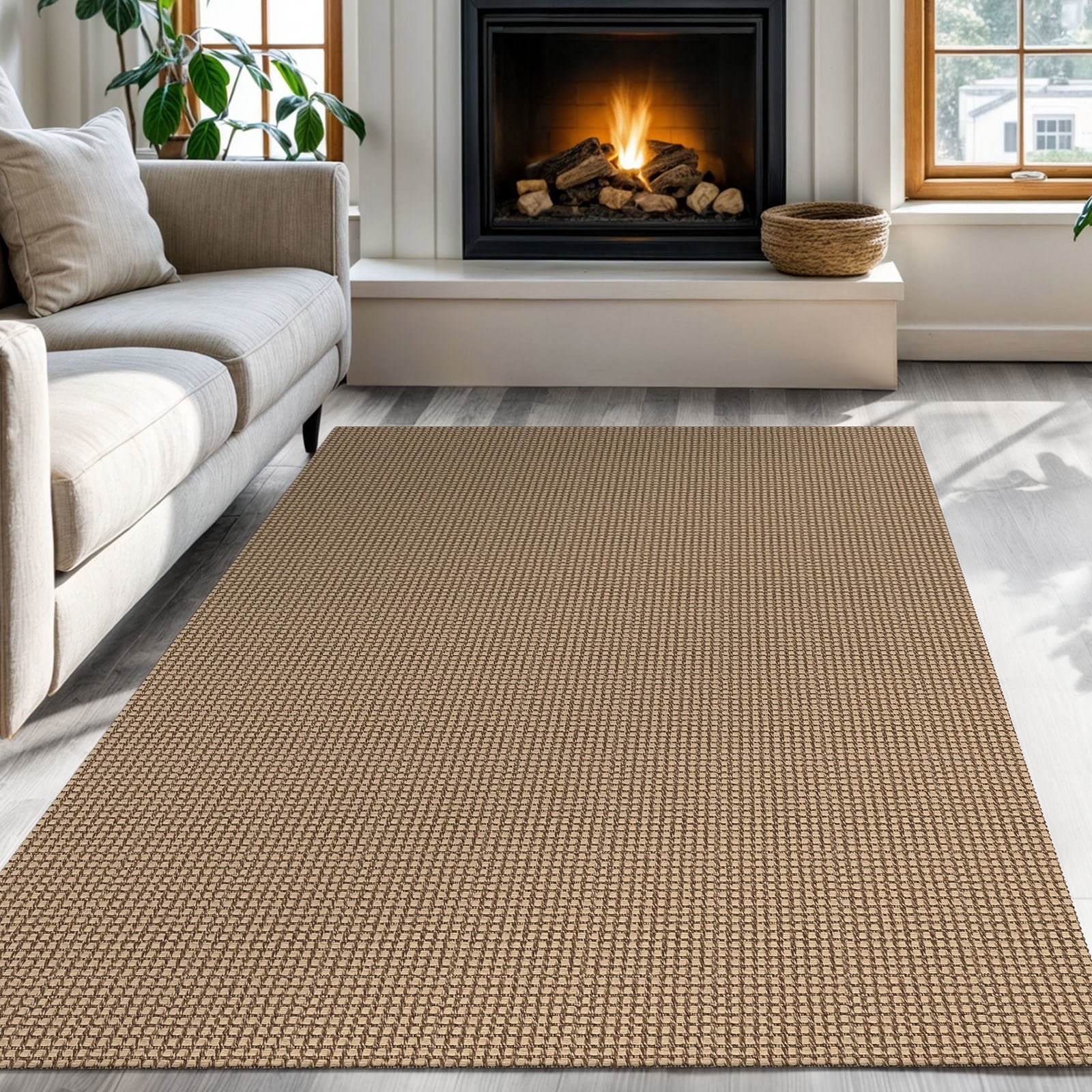 iOhouze Washable Cotton Area Rug 4x6 Feet Non-Slip Bedroom Kitchen ...