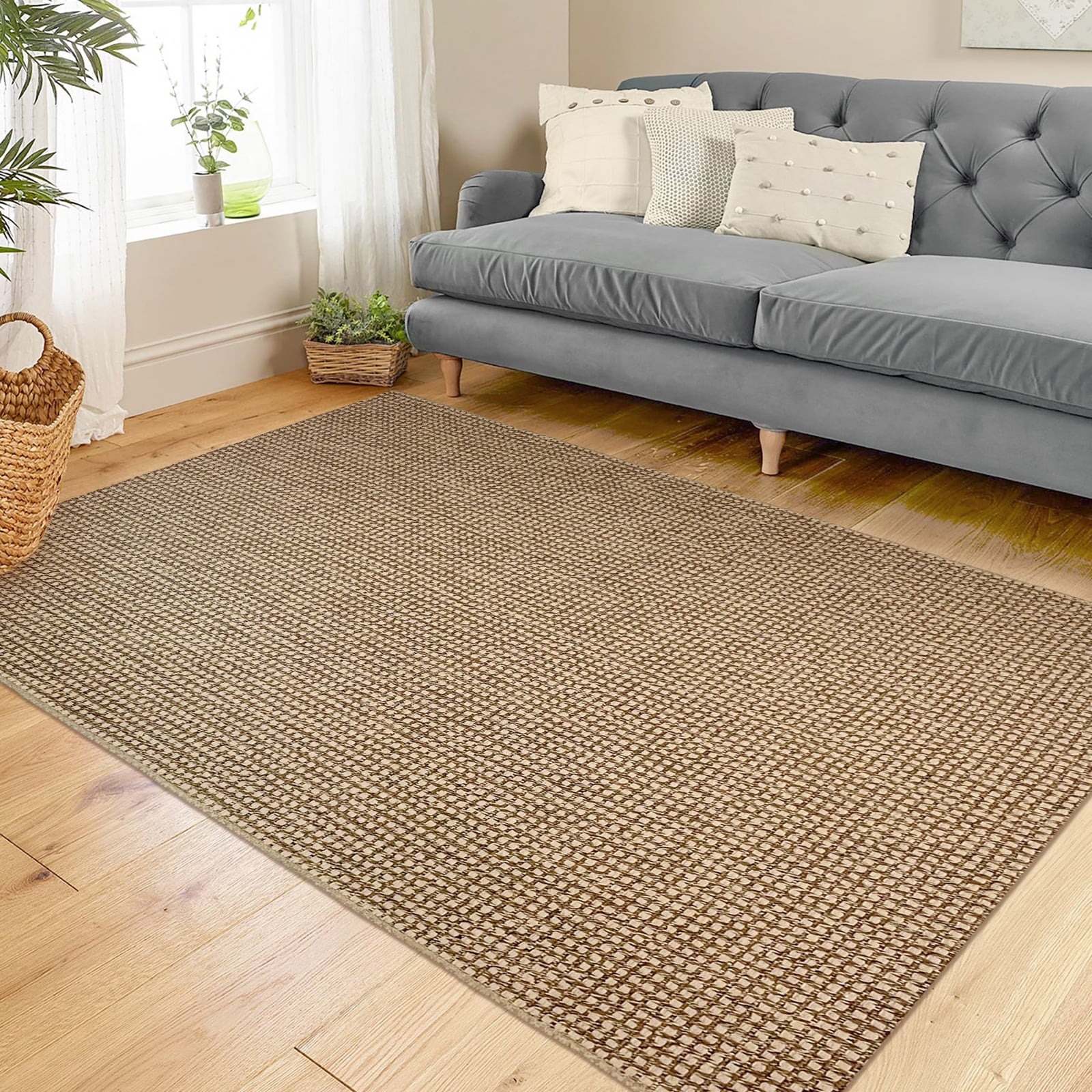 iOhouze 4'x6' Machine-Washable Non-Slip Cotton Rug for Doorway, Bedroom ...
