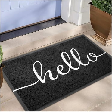 Non Slip Doormat for Outdoor Use, WELCOME Embossed Heavy Duty PVC ...