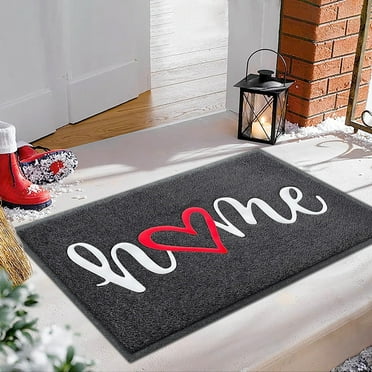 Mainstays Welcome Coir and Plaid Layering Doormat Set, 2 Pieces, 18" x ...