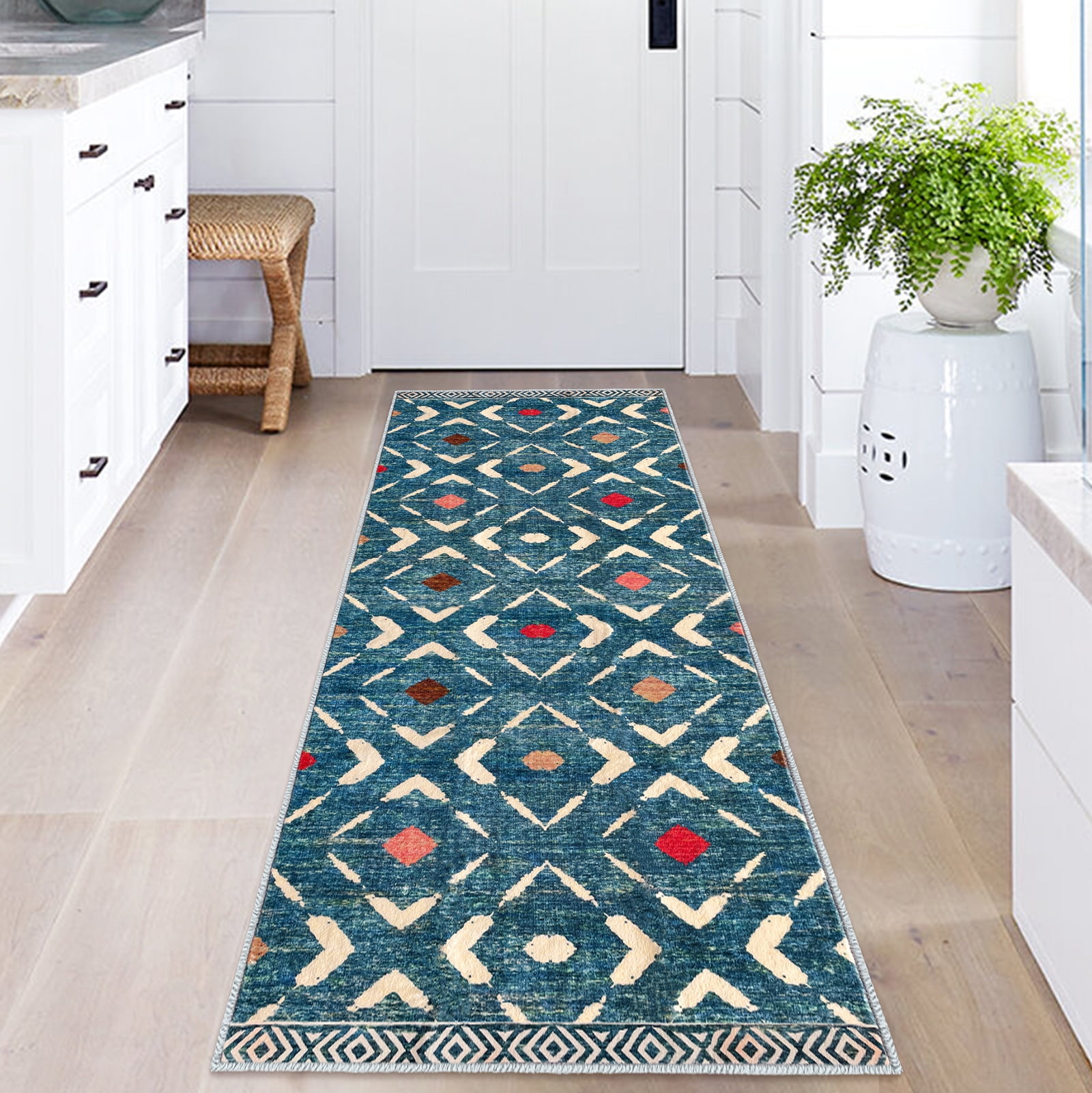 iOhouze Runner Rugs 2'x5' Washable Runners Moroccan Non Slip Ultra Soft ...