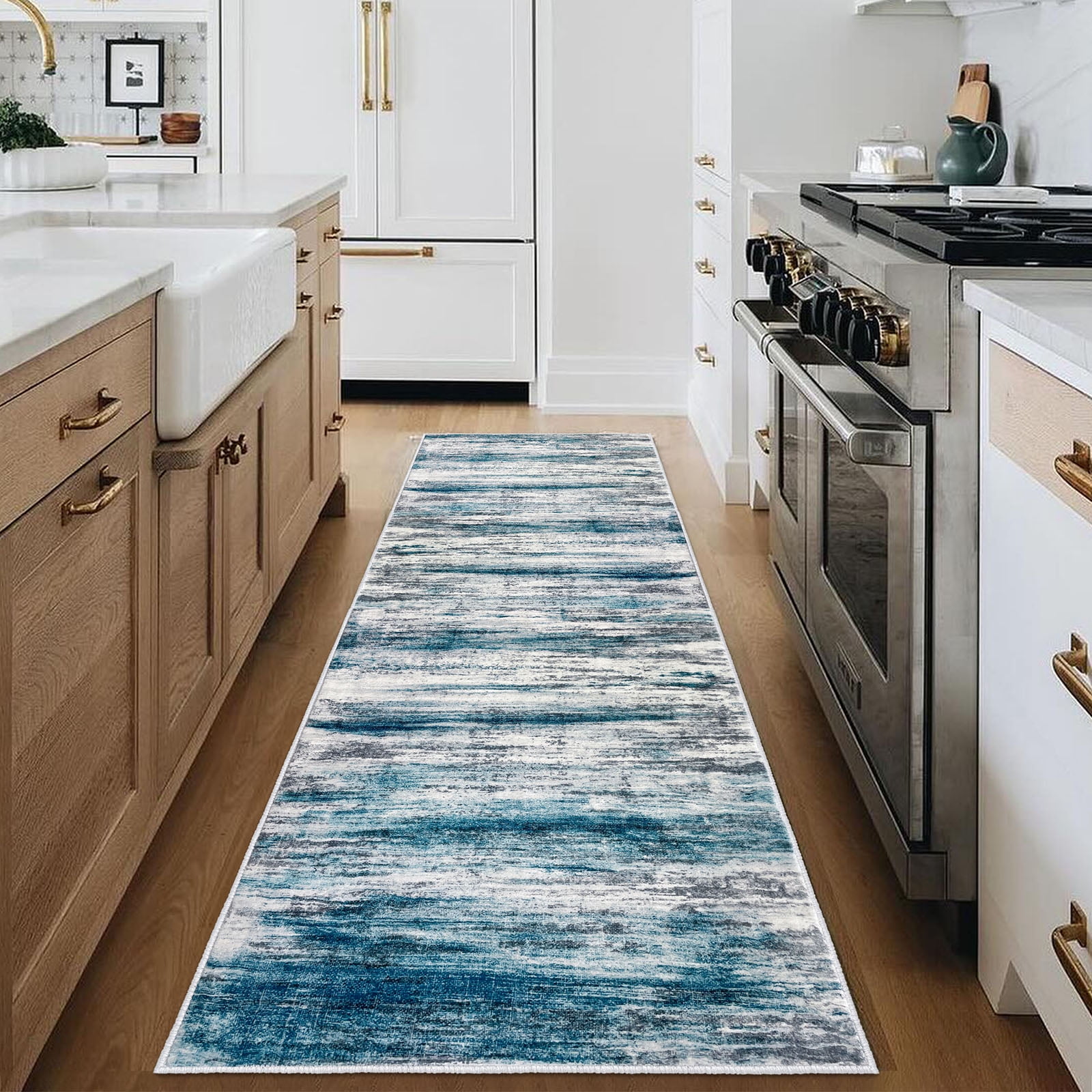 iOhouze Hallway Runner Rug 2.6x8 Washable Rug Runners Non Slip Kitchen ...