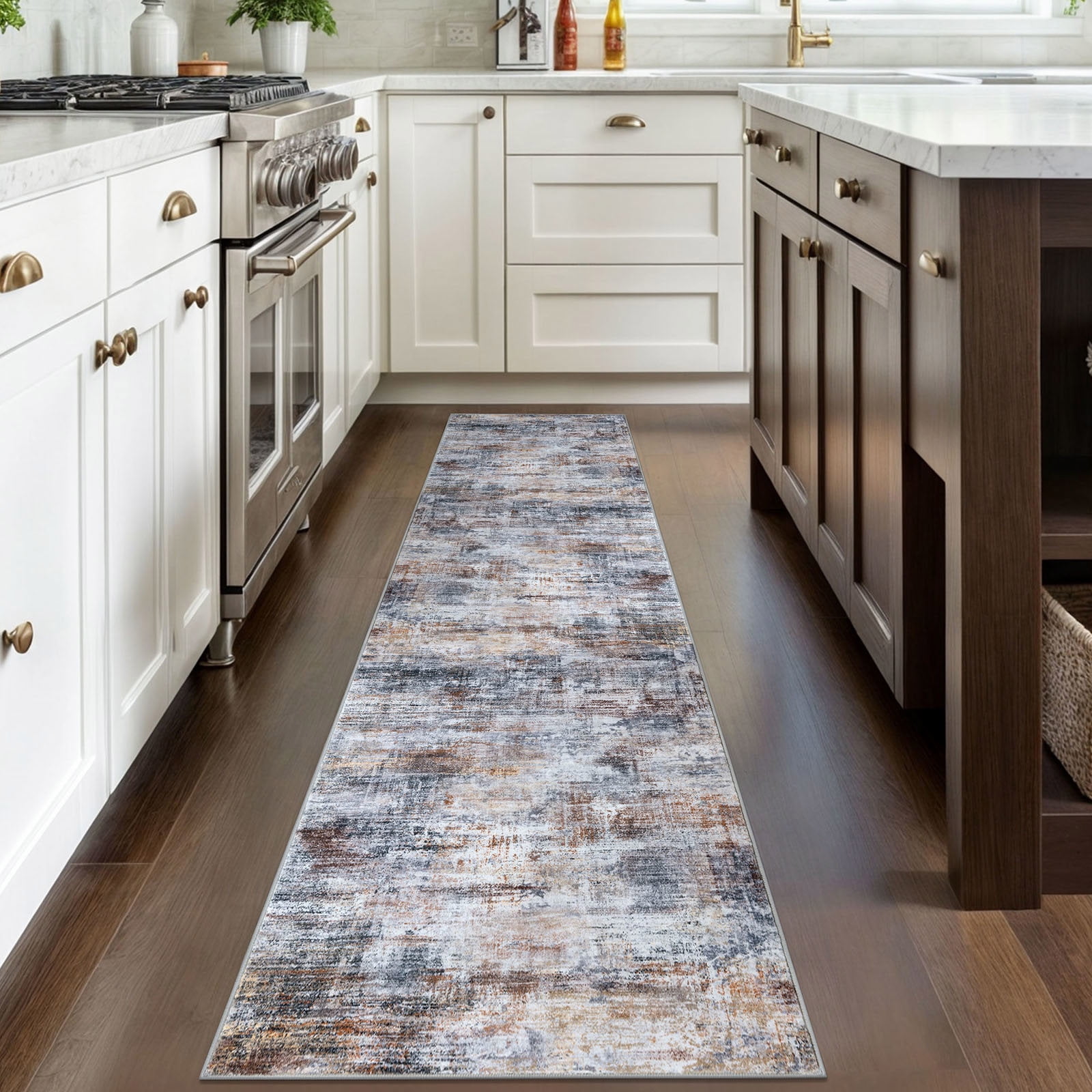 iOhouze Hallway Runner Rugs 2x8 Abstract Washable Runners Non Slip ...