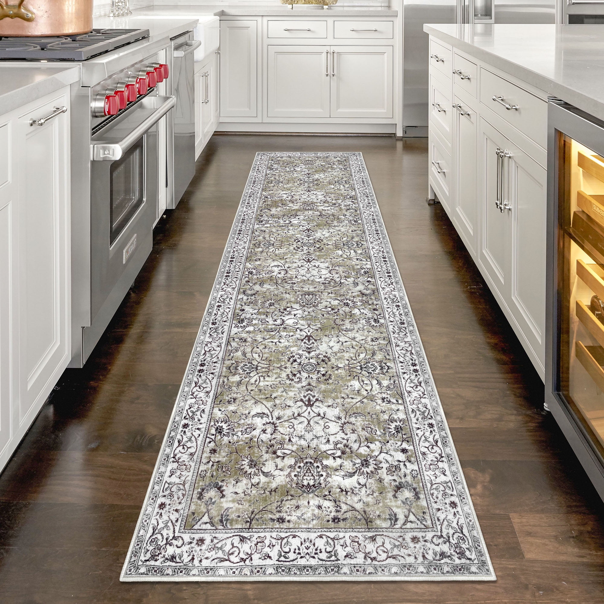 iOhouze Hallway Runners 2x8 Washable Rug Runner Kitchen Runners Vintage ...