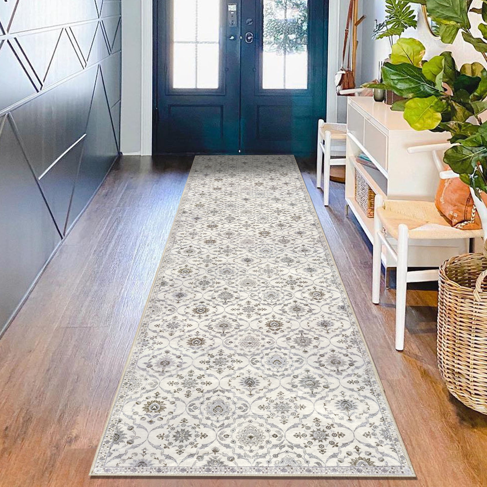 iOhouze Hallways Runner 2.6x10 Washable Non Slip Floor Runner Rugs with ...