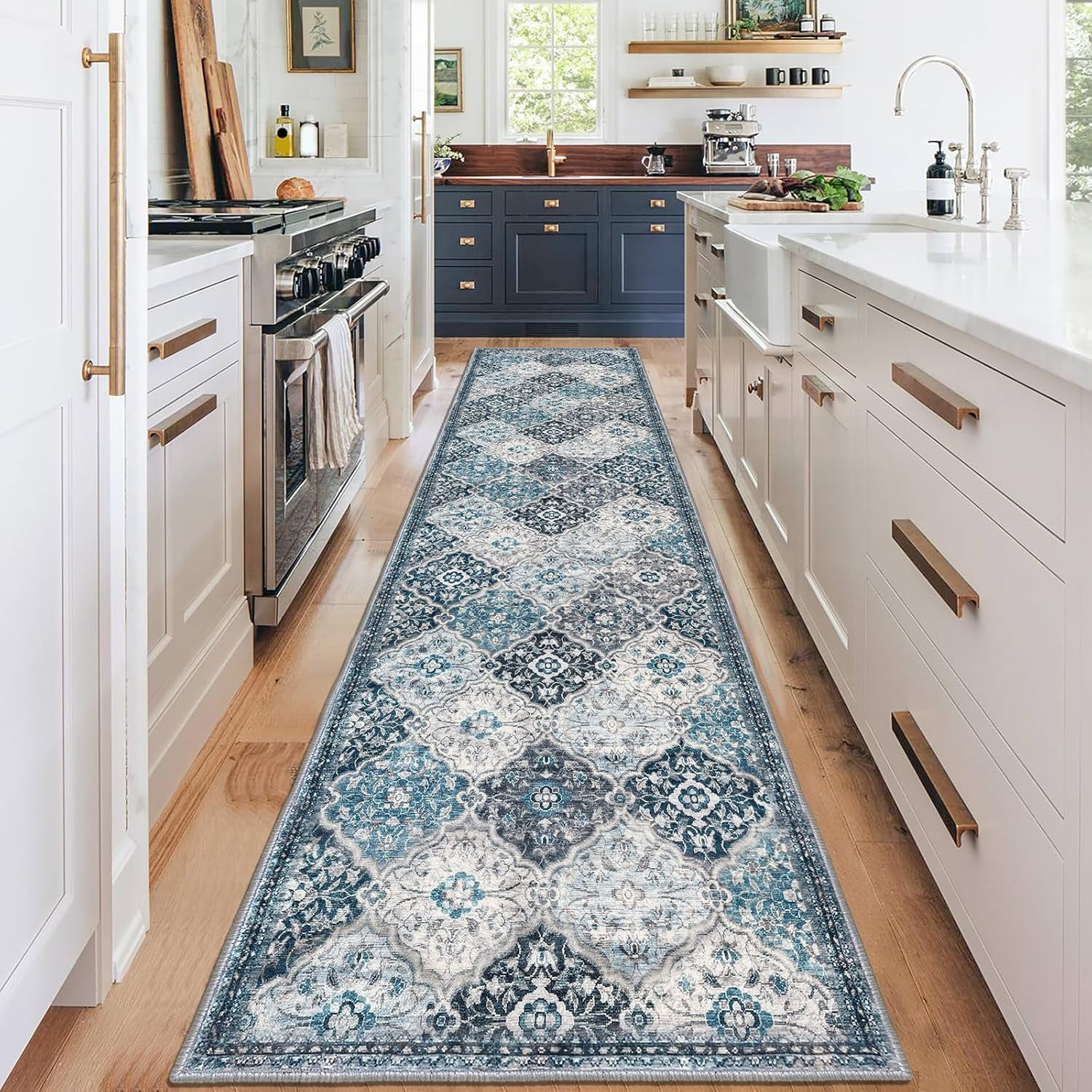 iOhouze Hallways Runner 2.6x12 Washable Non Slip Floor Runner Rugs with ...