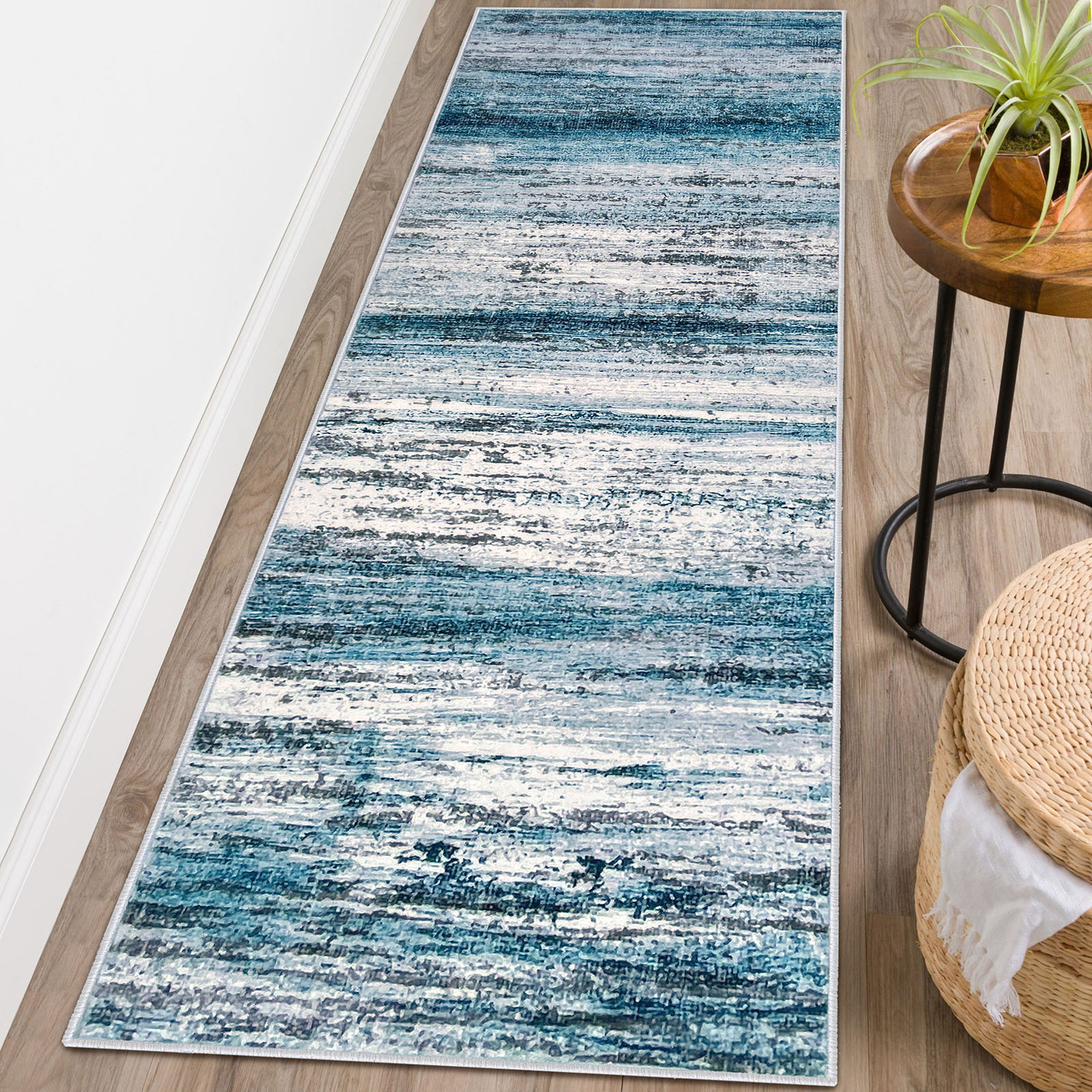 SussexHome Non Skid Washable Kitchen Runner Rug - Ultra-Thin 70 % ...