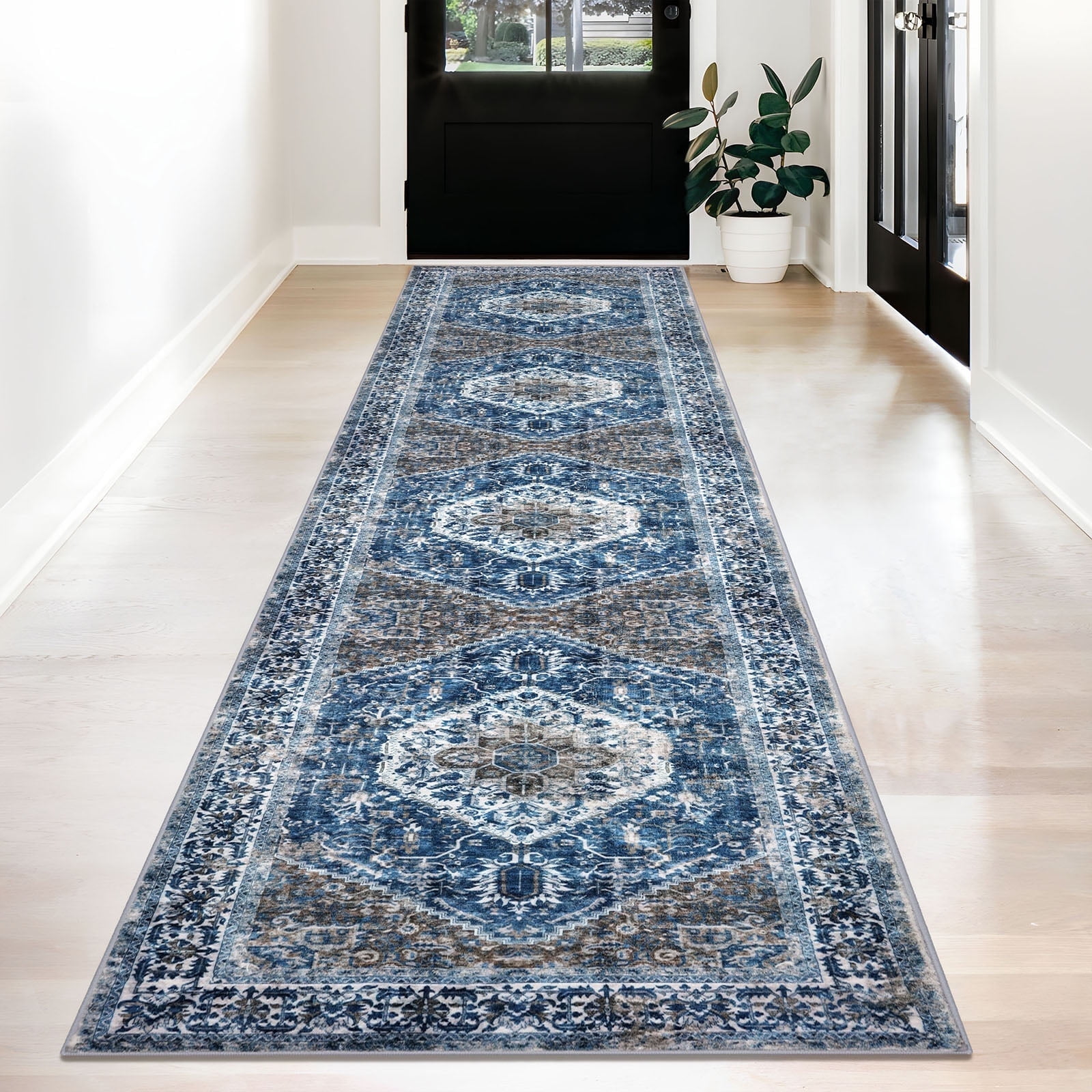 iOhouze Runner Rug 2.6x12 Ft for Hallway Washable Carpet Runner Non ...