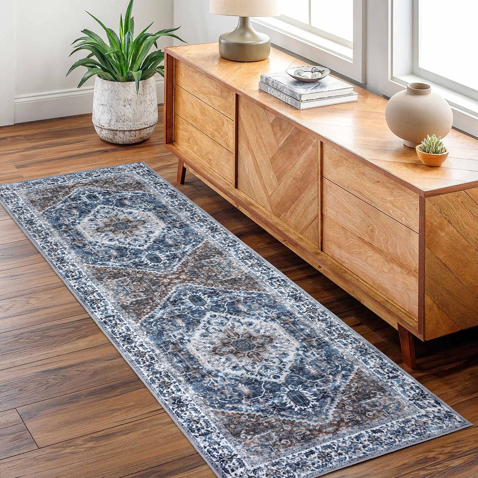 iOhouze Runner Rug for Hallway 2x6 Washable Kitchen Runner Boho Non ...