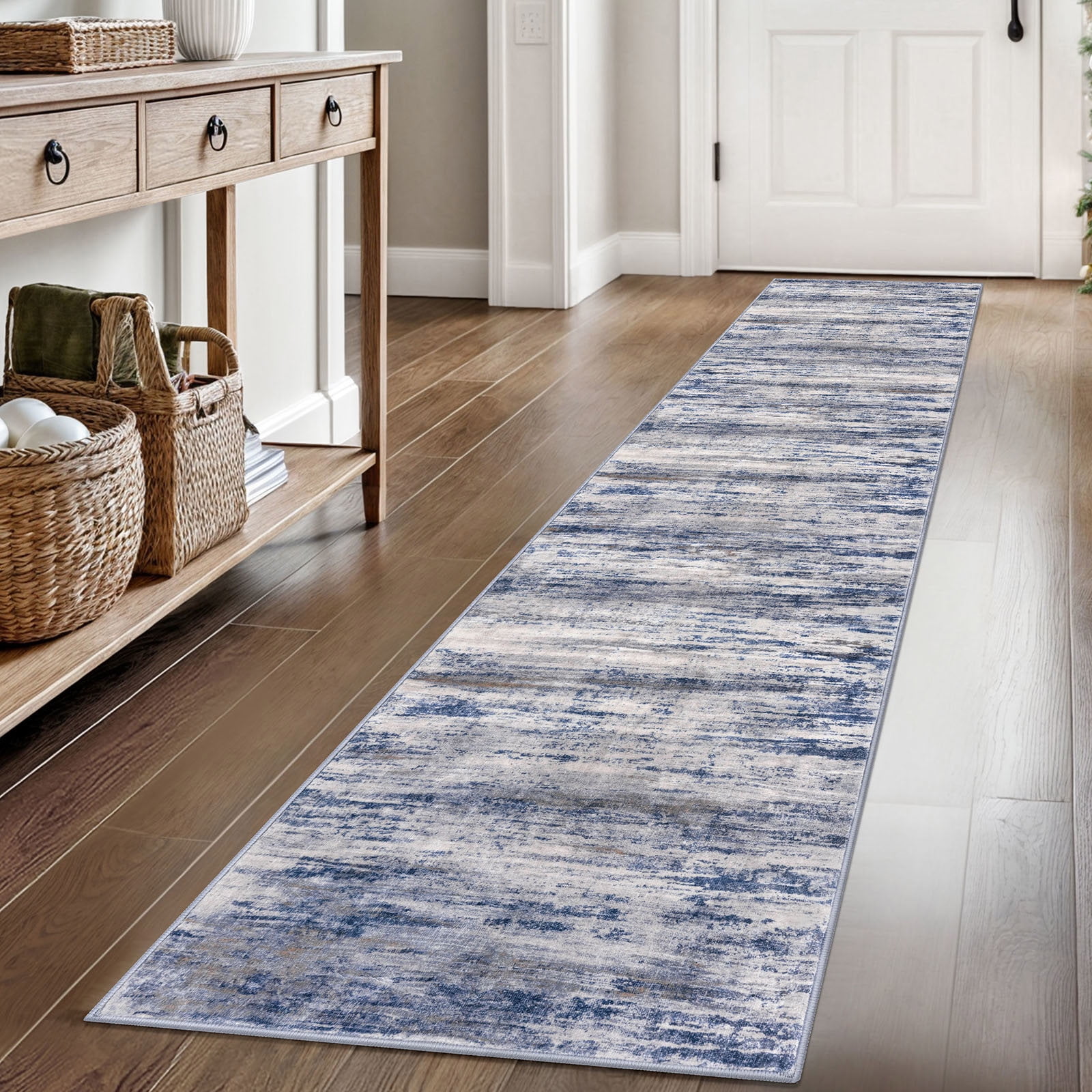 Free Shipping! iOhouze Modern Abstract Rug 2x8 Grey Blue Carpet Runner ...