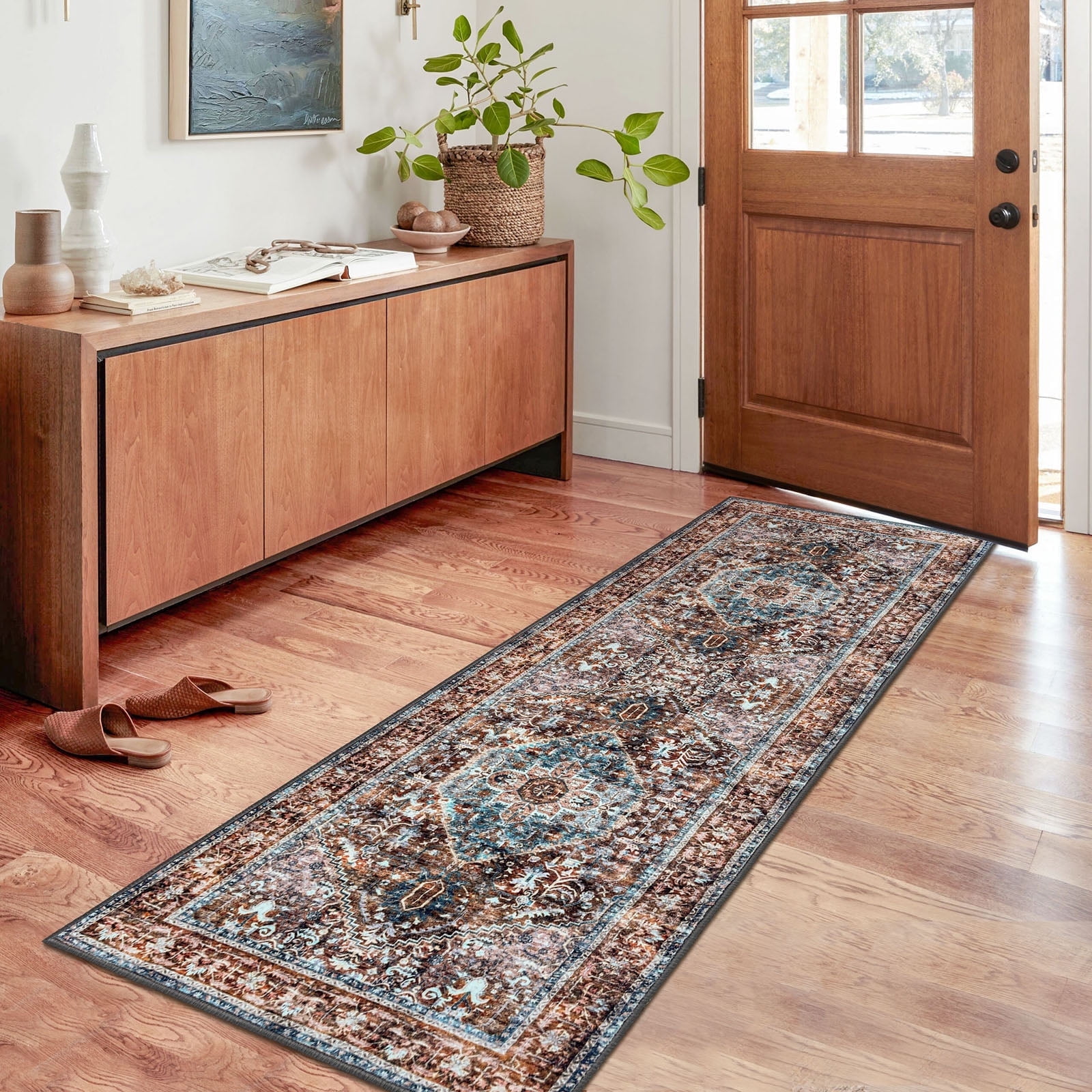 iOhouze Non-Skid Long Hall Floor Runner Rug 2x6 ft, Washable, Non-Slip ...