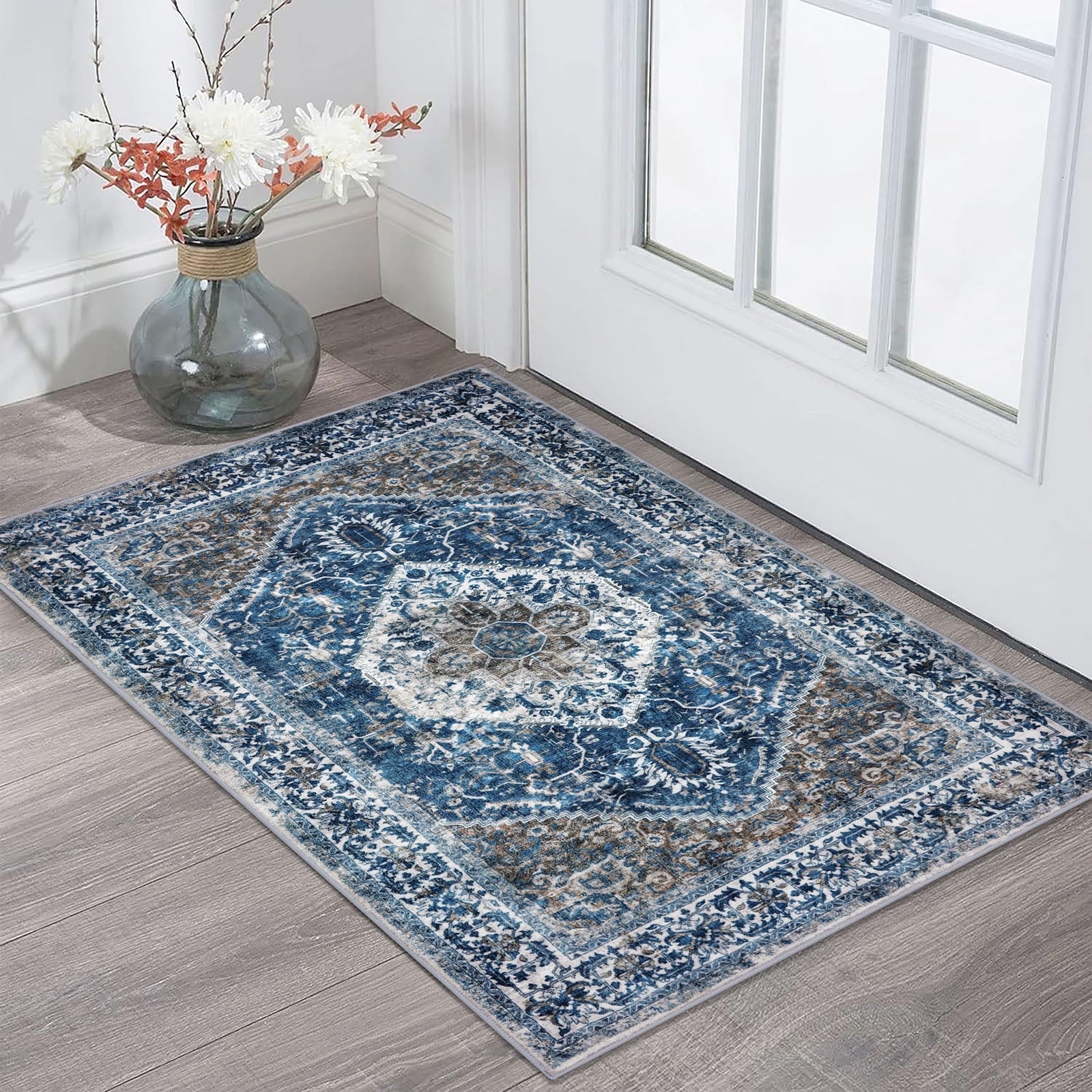 iOhouze Small Area Rug 2x3 Boho Entryway Rug Washable Rugs Indoor Non ...