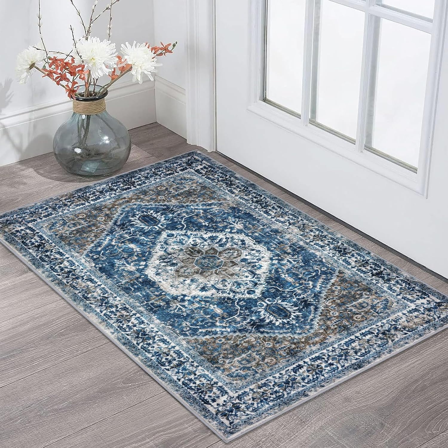 iOhouze Small Area Rug 2x3 Boho Entryway Rug Washable Rugs Indoor Non ...