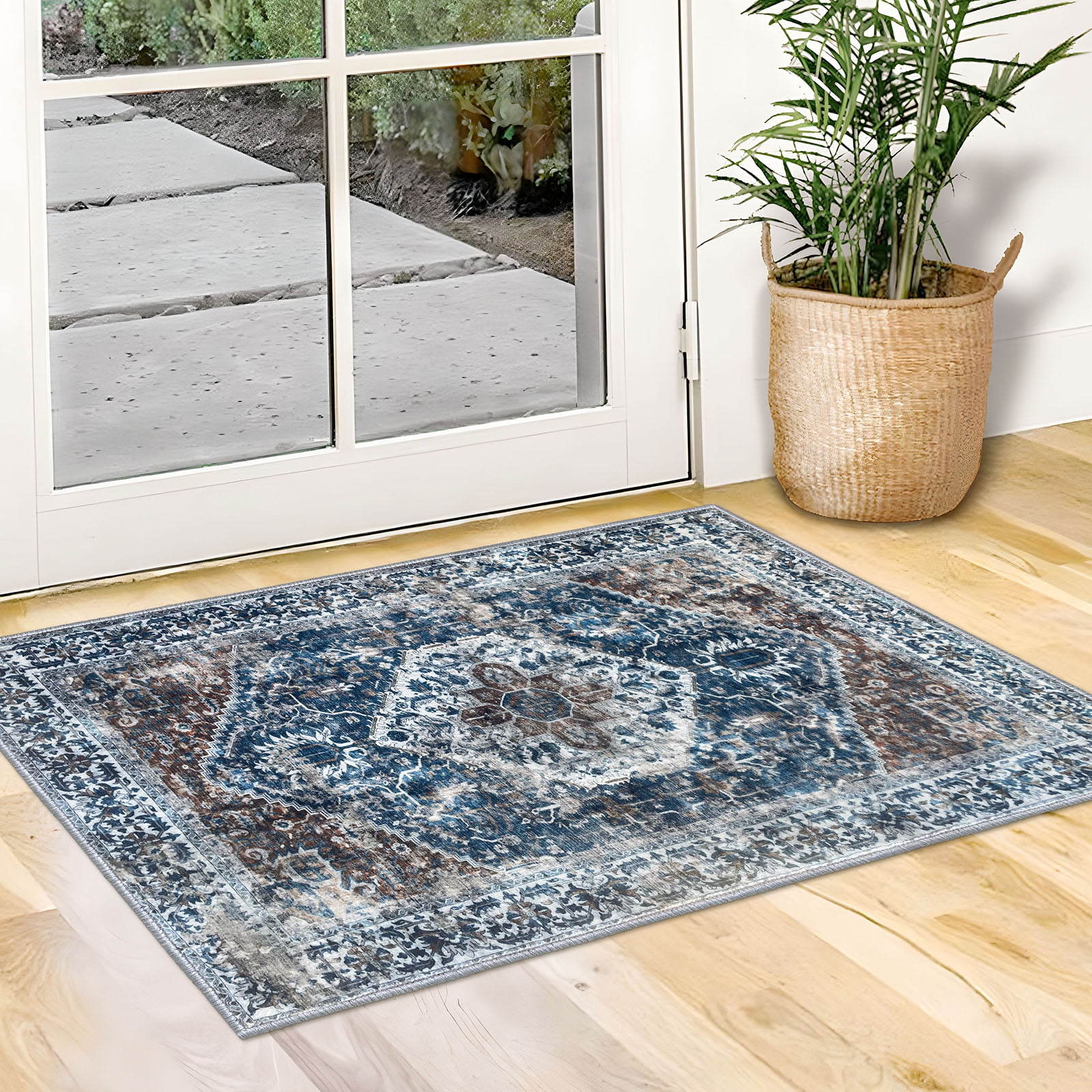 iOhouze Small Area Rug 2x3ft Entryway Rug Washable Rugs Vintage Retro ...