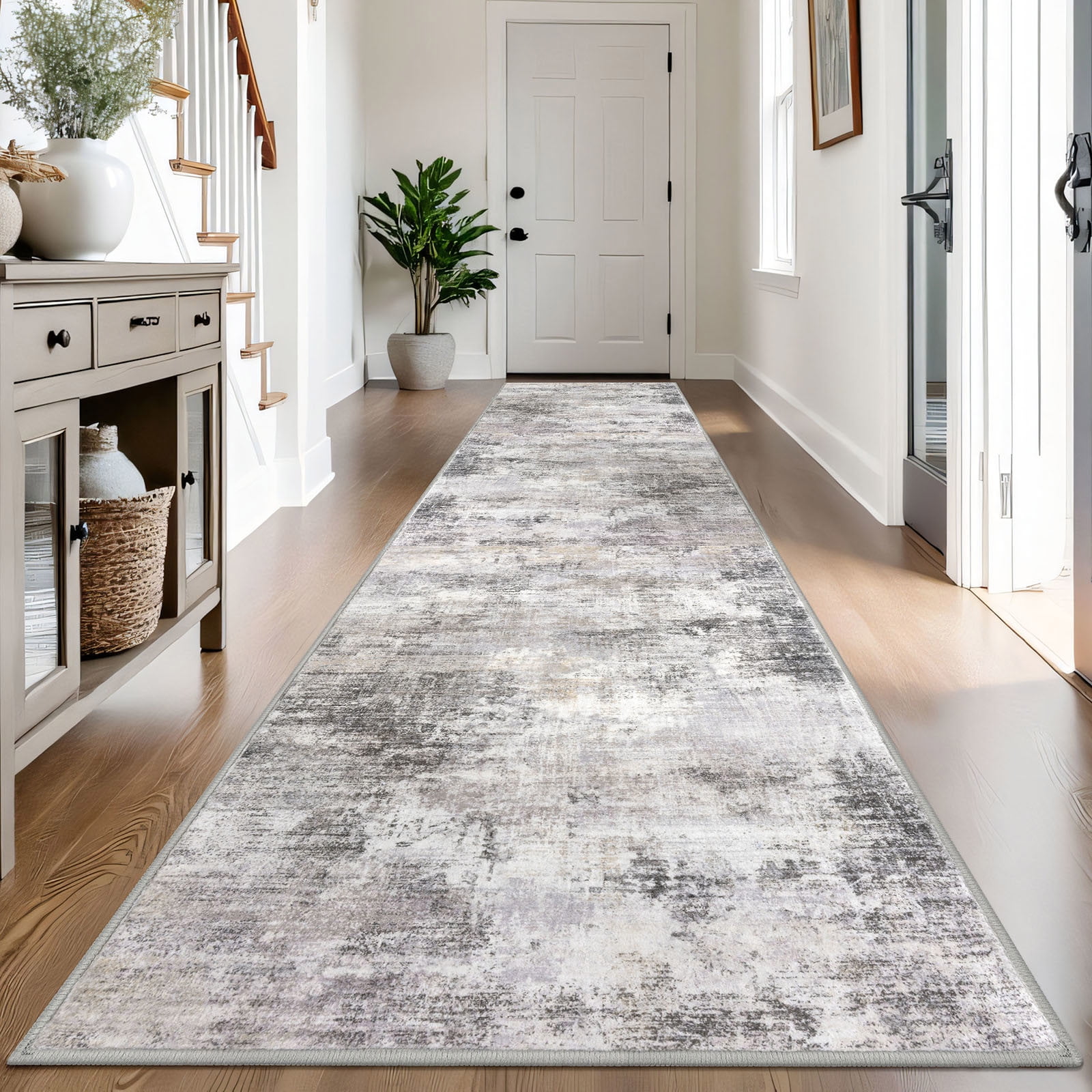iOhouze Washable Runners 3x14 Abstract Runner Rug for Hallways Non Slip ...