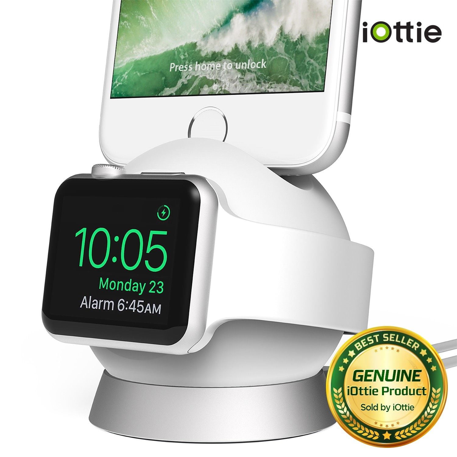 iOttie OmniBolt Apple Watch iPhone Charging Stand Silver - Walmart.com
