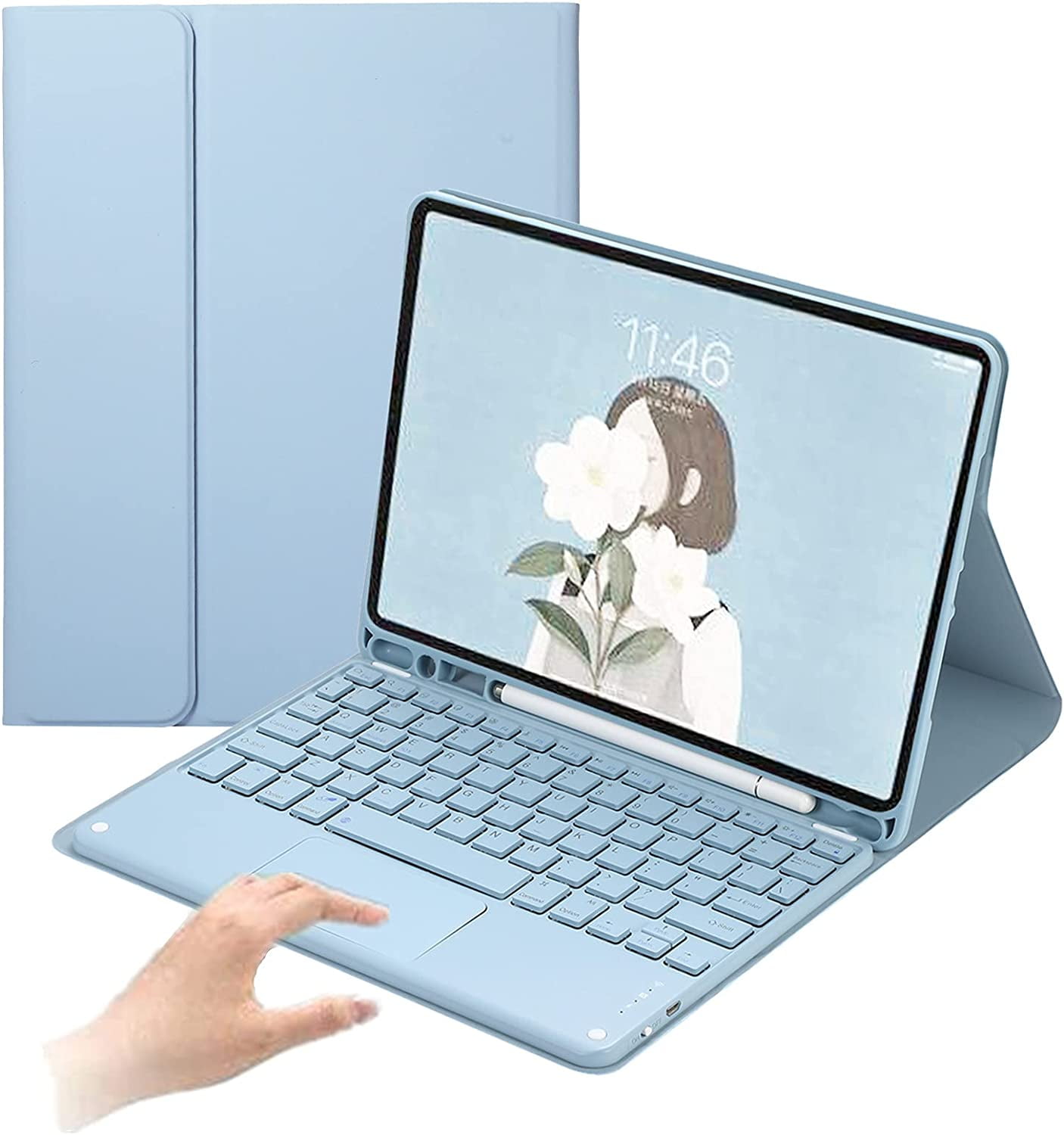Timoom Keyboard Case with Trackpad, Detachable Bluetooth, Fits iPad 10. ...