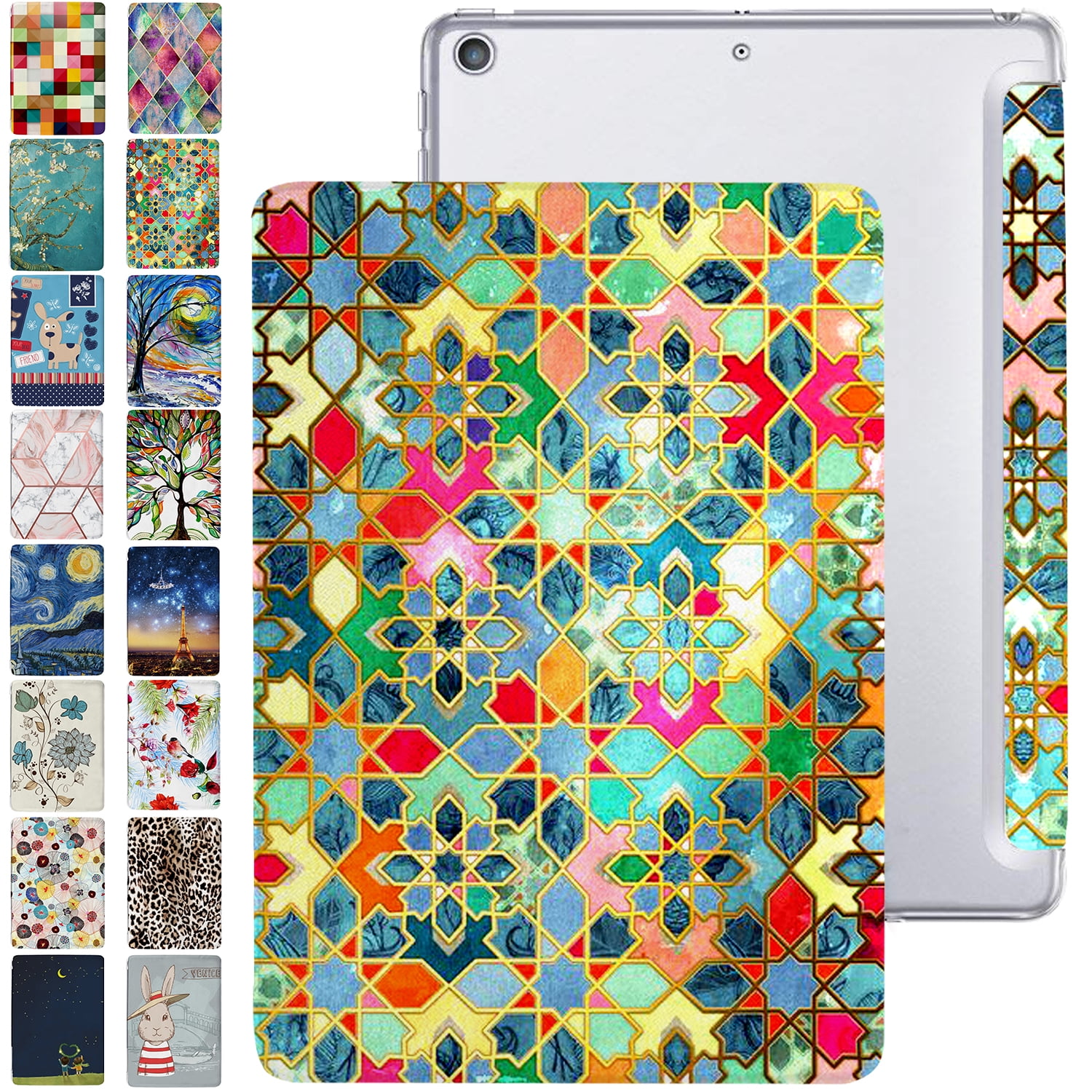 iPad 10.2 inch 9 8 7 Gen Trifold Lightweight Printed Case A2602 MK2K3LL ...