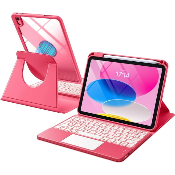 for iPad 10th/11th Generation A16 Case with Keyboard, 360 Rotation ...