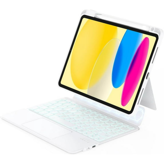 iPad 10th 11th Generation Case with Keyboard Detachable, Rugged ...