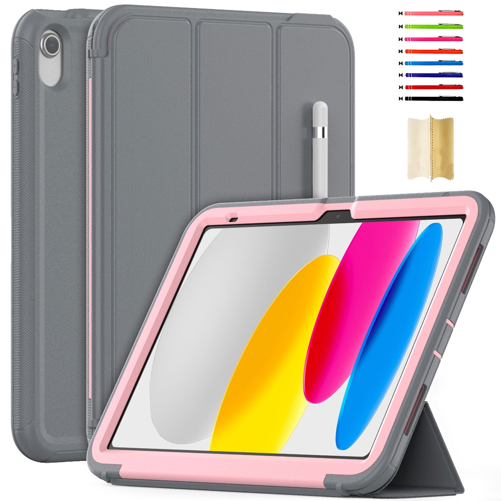 for iPad 10th Gen 10.9 inch 2022 with Pencil Holder, PU Leather ...