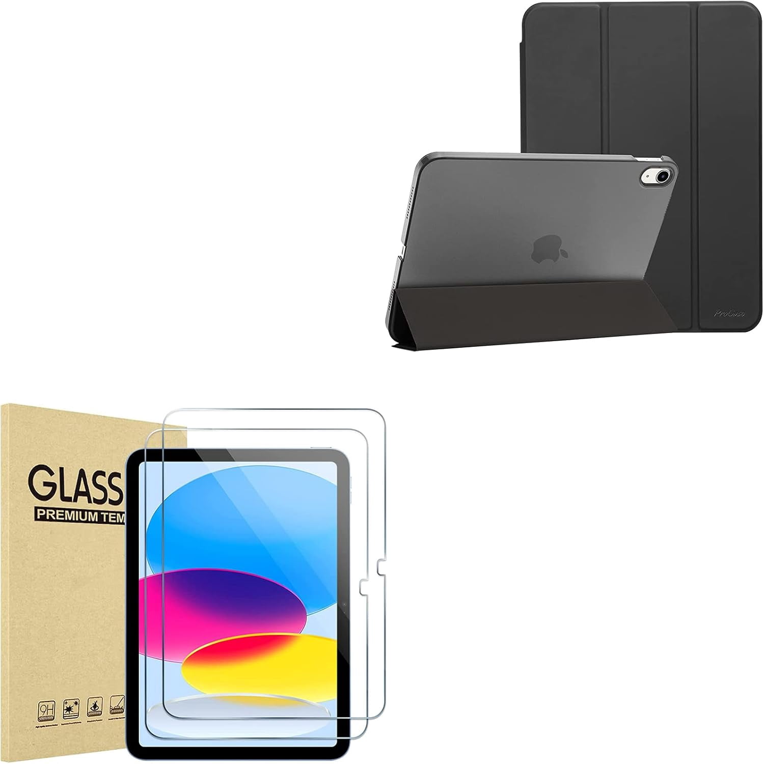 iPad 10th Gen 2022 10.9 Inch Slim Case Bundle with 2 Pack iPad 10th Gen ...