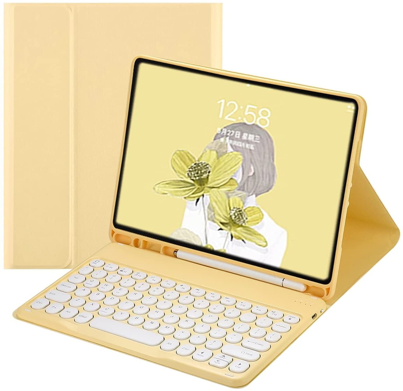 iPad 10th Generation 2022 10.9" Keyboard Case Cute Round Key Color ...