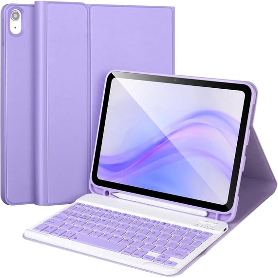 For iPad 11/10th Generation Case with Keyboard,Detachable Bluetooth ...