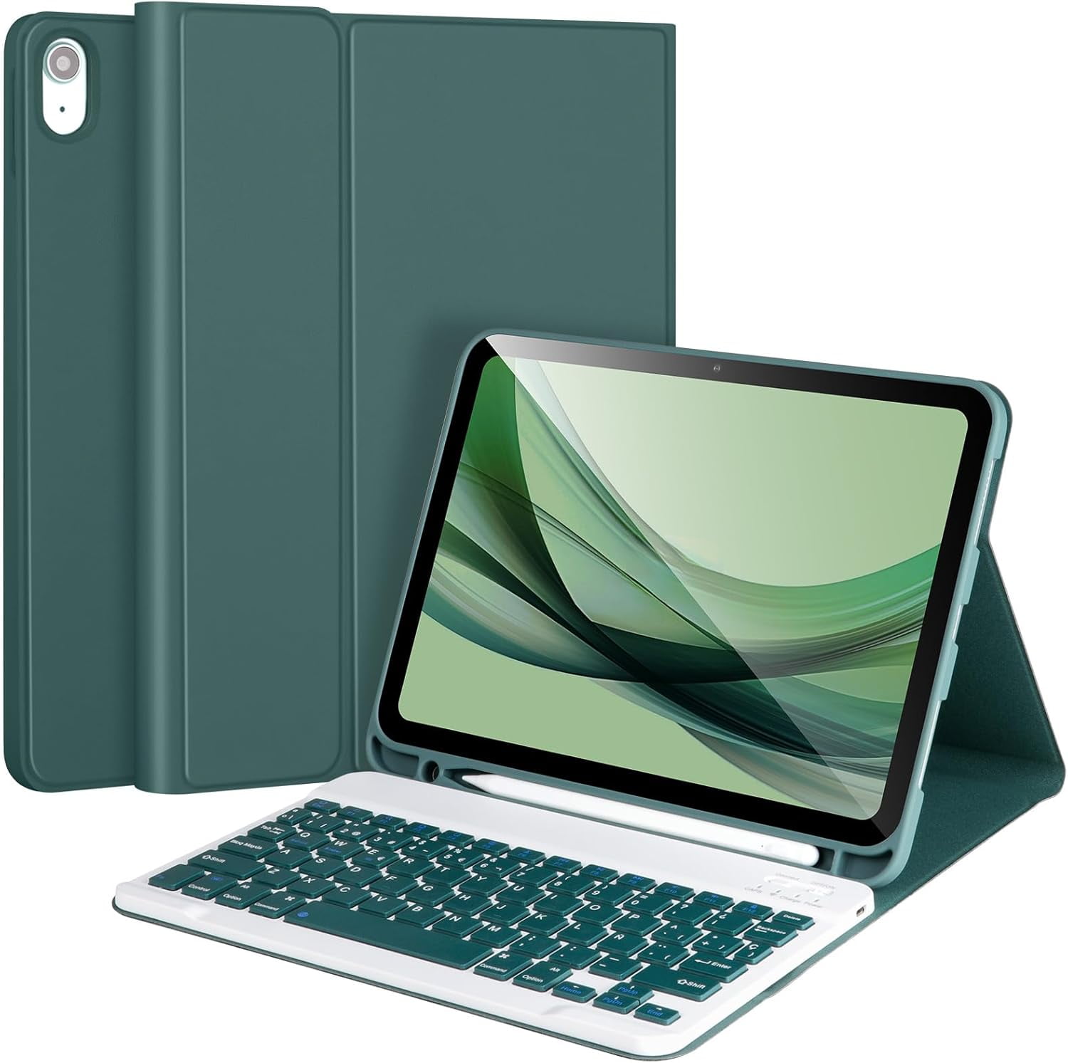 For iPad 11/10th Generation Case with Keyboard,Detachable Bluetooth ...