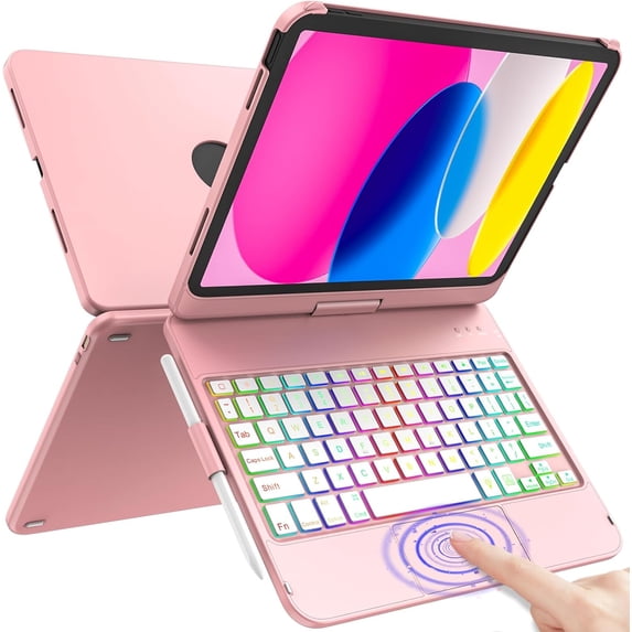 for iPad 11th 10th Generation Case with Keyboard（11" 2025, A16 & 10.9 ...