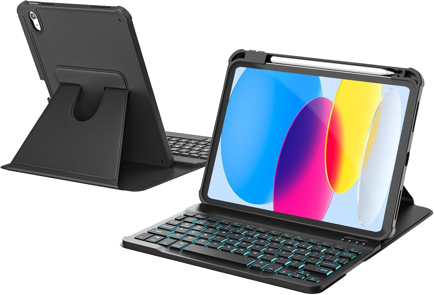 for iPad 11th(A16, 2025)/10th Generation Case with Keyboard, 360 ...