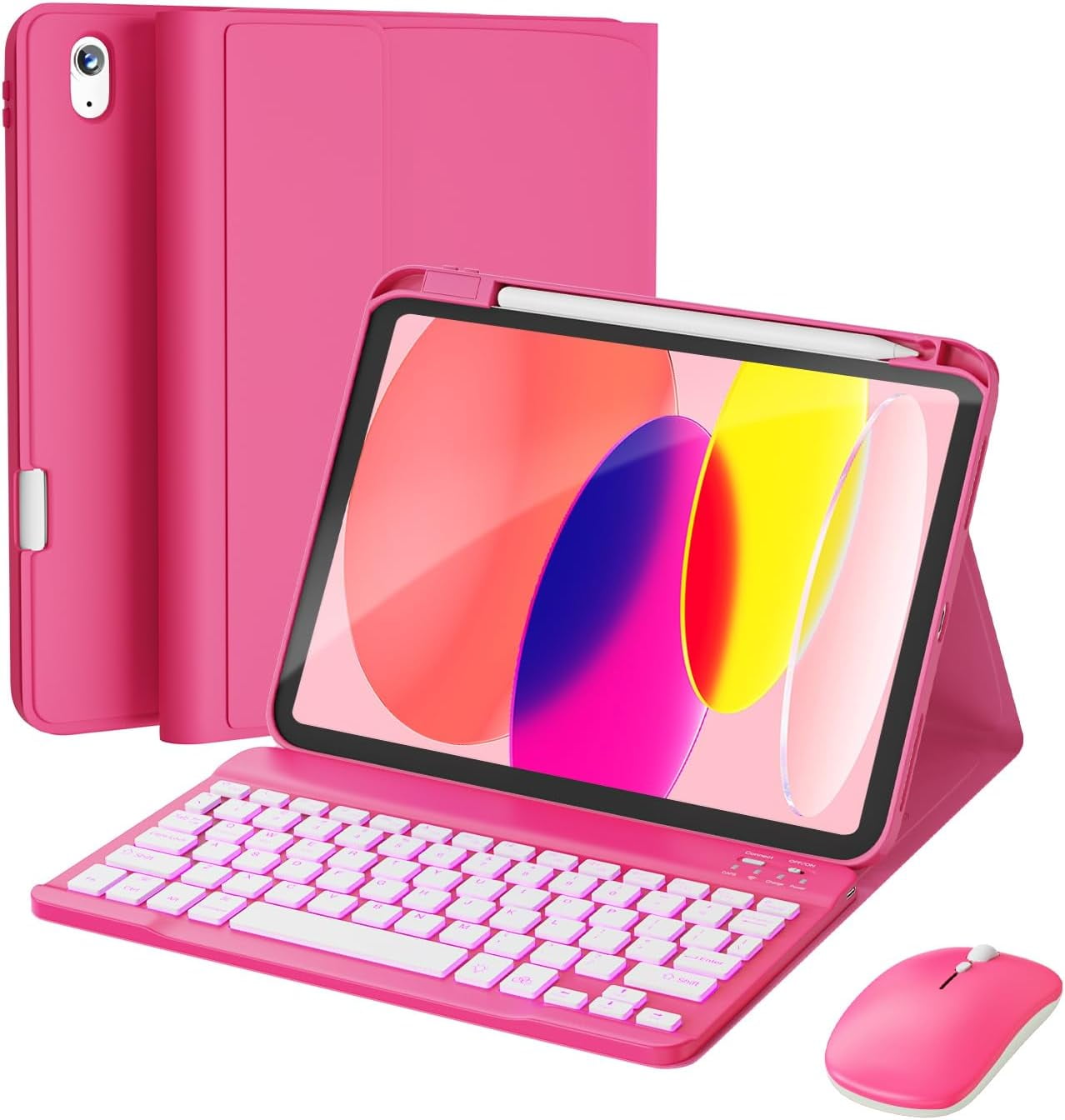 For iPad 11th (A16, 2025) / 10th Generation Case with Keyboard, Mouse ...