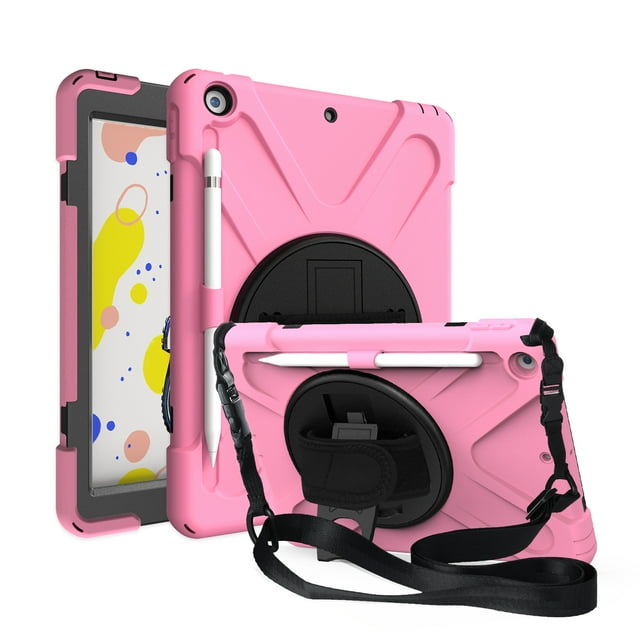 iPad 7th 8th Gen 10.2 Case, Heavy Duty Shield Case Tempered Glass ...