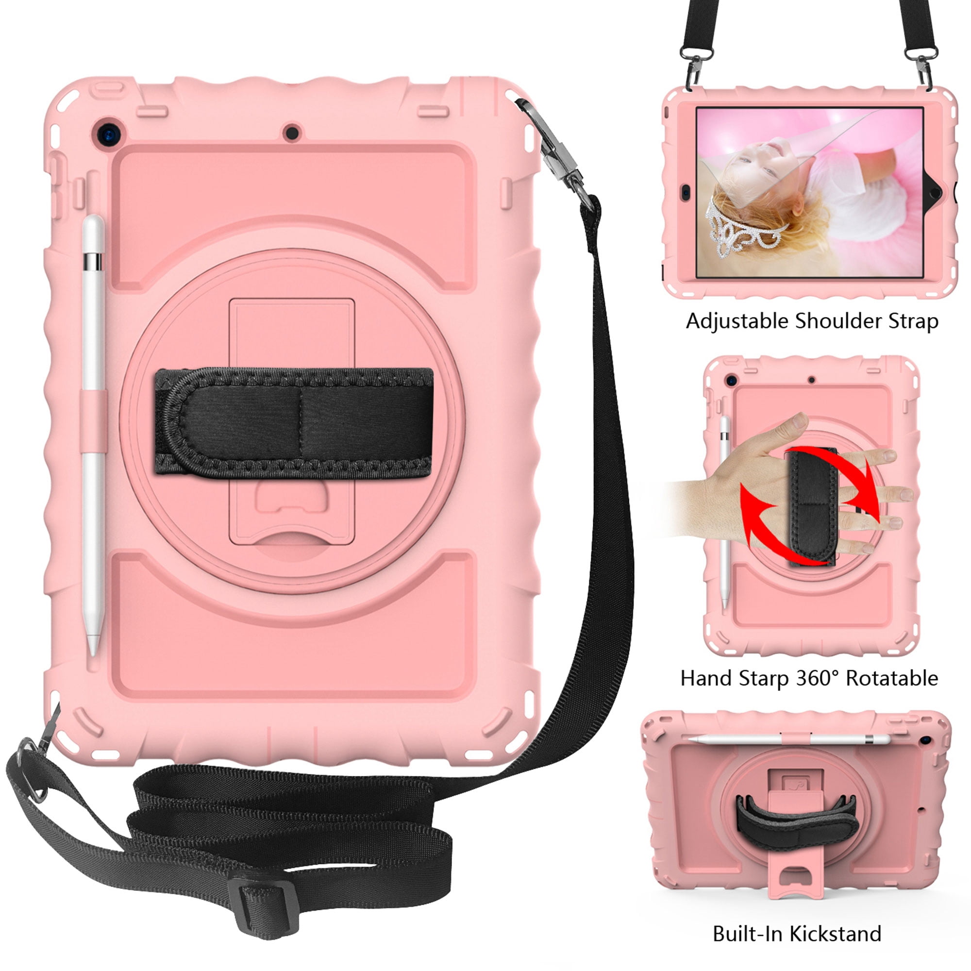 iPad 7th Generation Case with PET Screen Protector, iPad 10.2" 2019 ...
