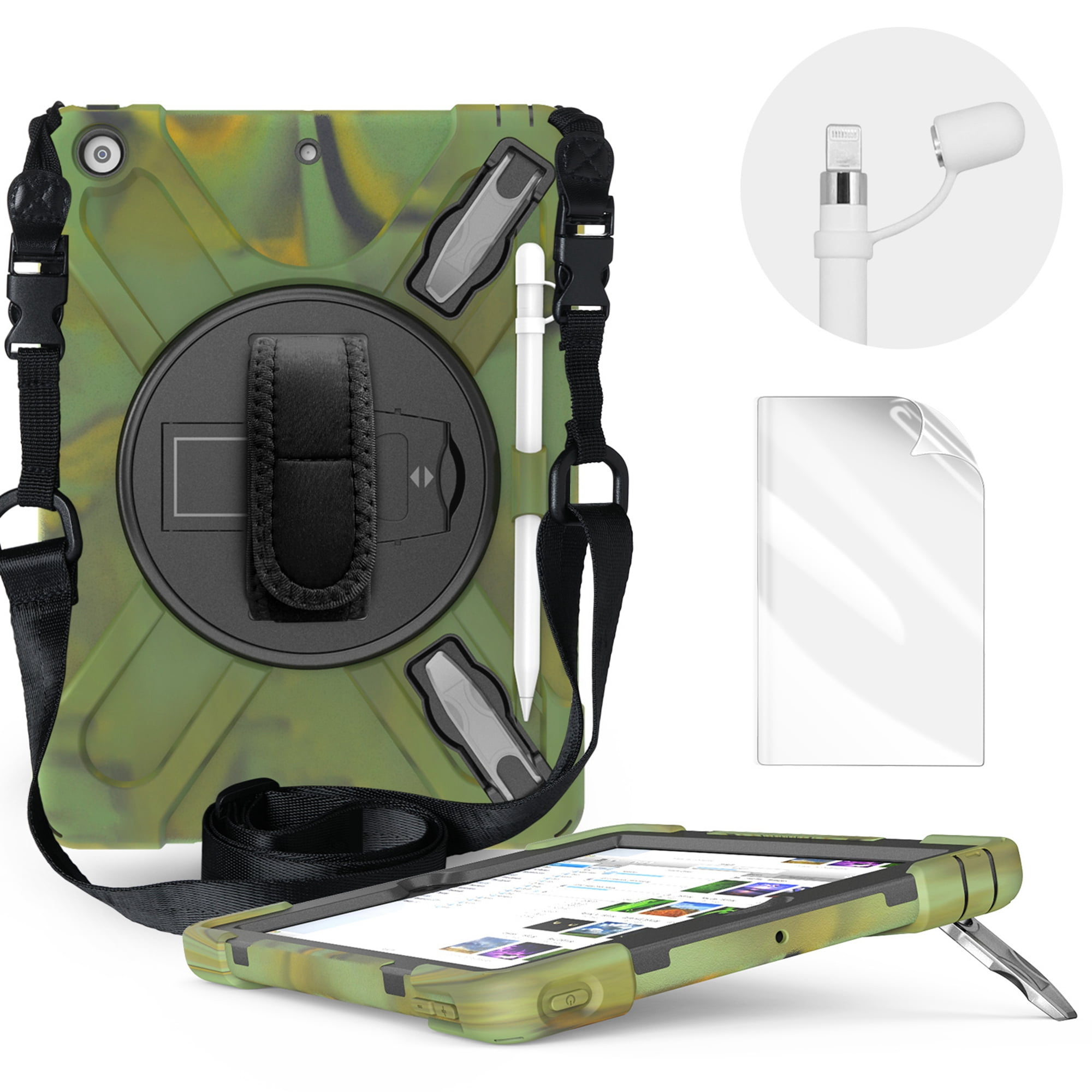 iPad 7th Generation Case with PET Screen Protector, iPad 10.2" 2019 ...