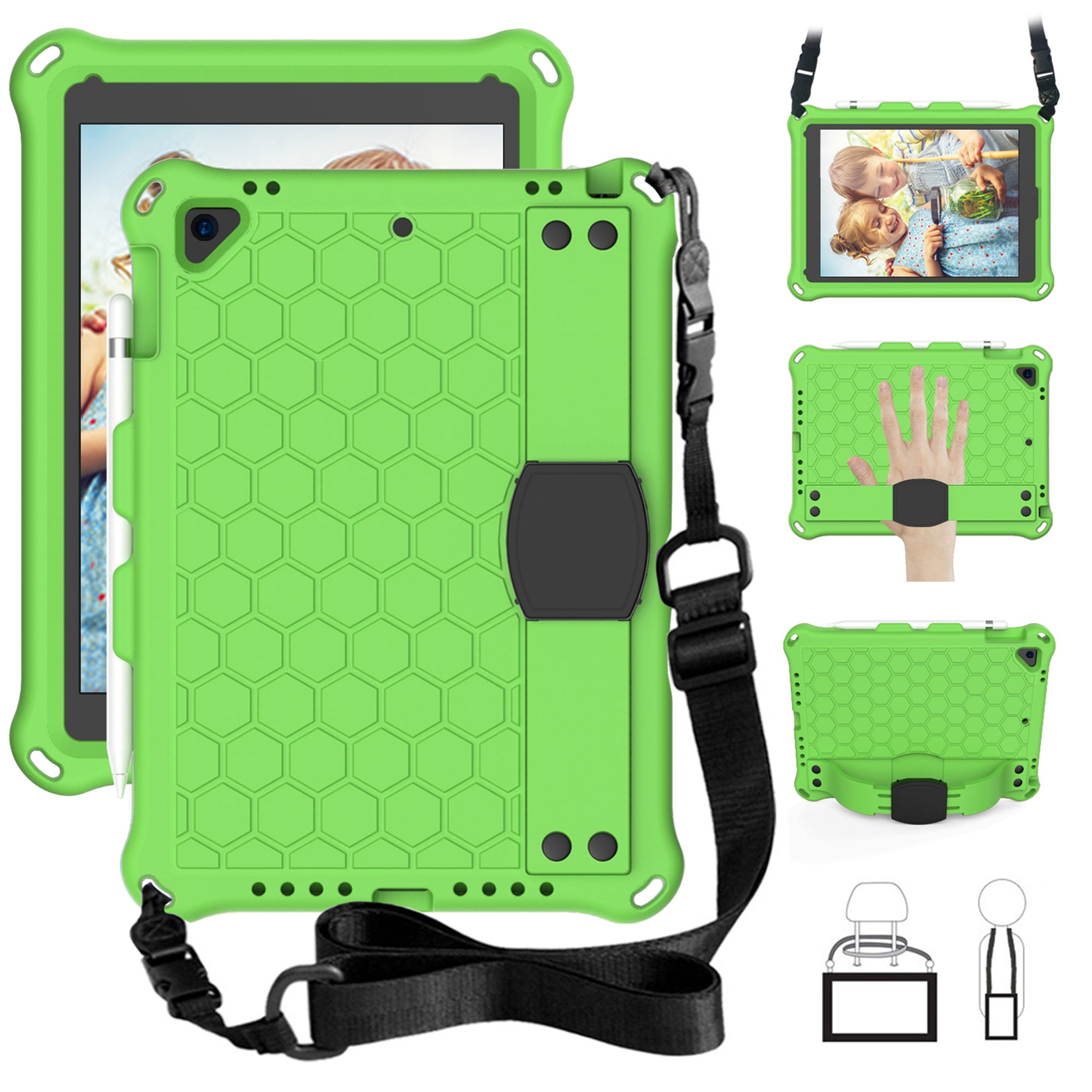 iPad 9.7 Case with PET Screen Protector, Dteck Heavy Duty Rugged Shockproof Case For iPad 6th ...