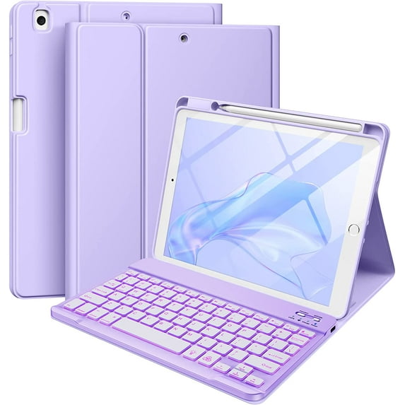for iPad 9th Generation Case with Keyboard 10.2 Inch - Backlit Wireless ...