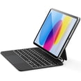 For iPad (A16) 11th &10th generation Case with Keyboard,Backlight Multi ...