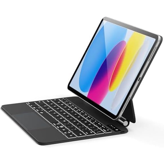 For iPad (A16) 11th &10th generation Case with Keyboard,Backlight Multi ...
