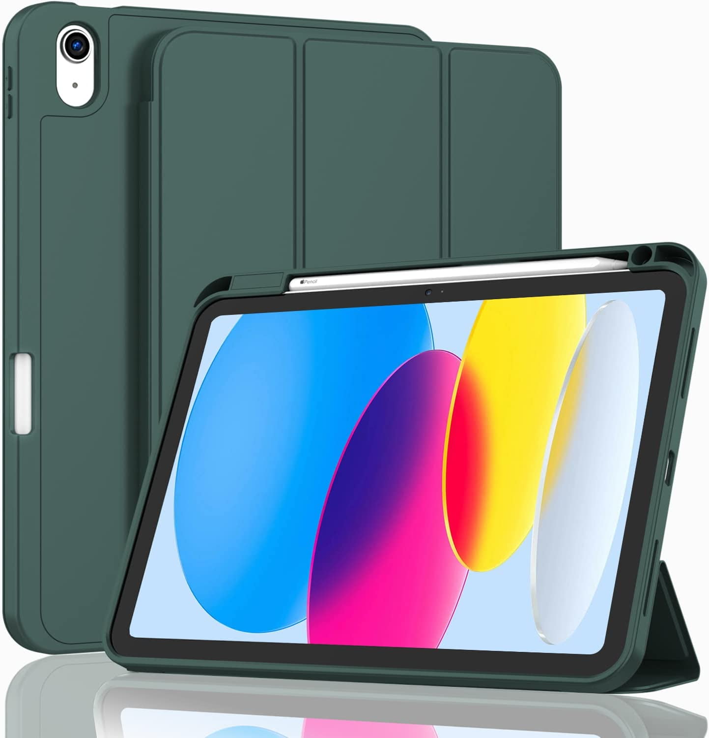iPad (A16) Case/iPad 10th Generation Case [11-Inch 2025/10.9 Inch 2022] with Pencil Holder ...