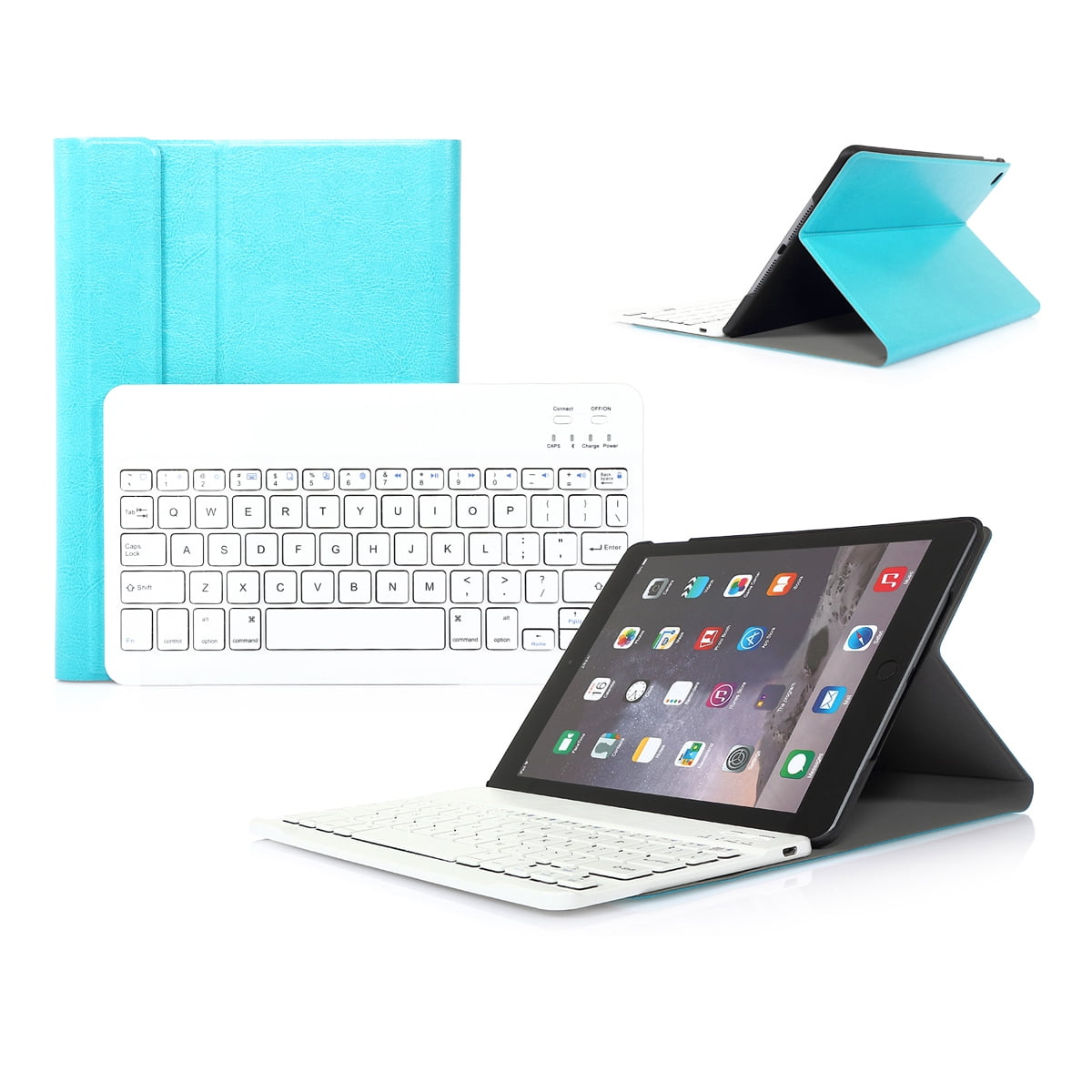 iPad Air 2 Keyboard Case iPad 6 (Model A1566 A1567 A1600) Smart Stand ...