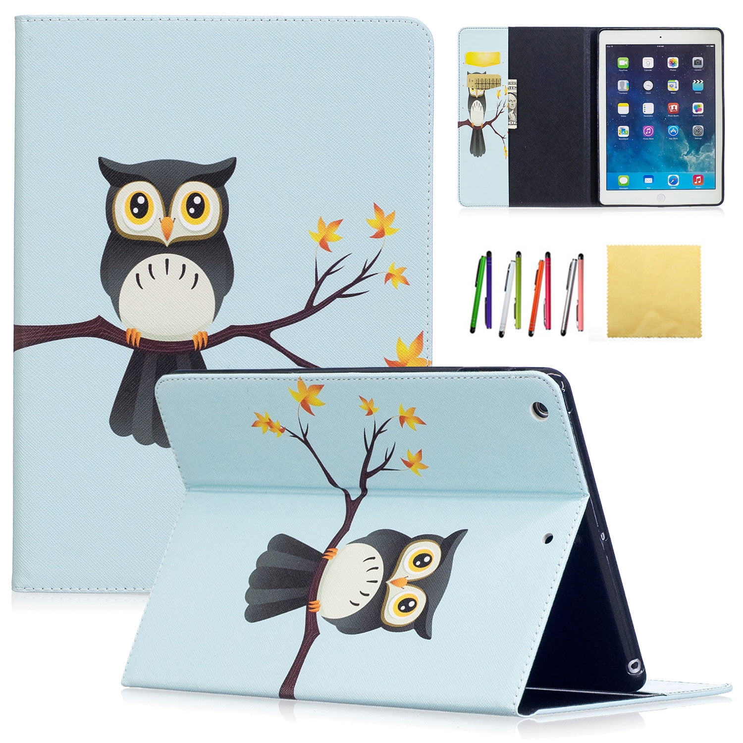 iPad Air Case, Allytech PU Leather Lightweight Stand Cover Wallet Case ...