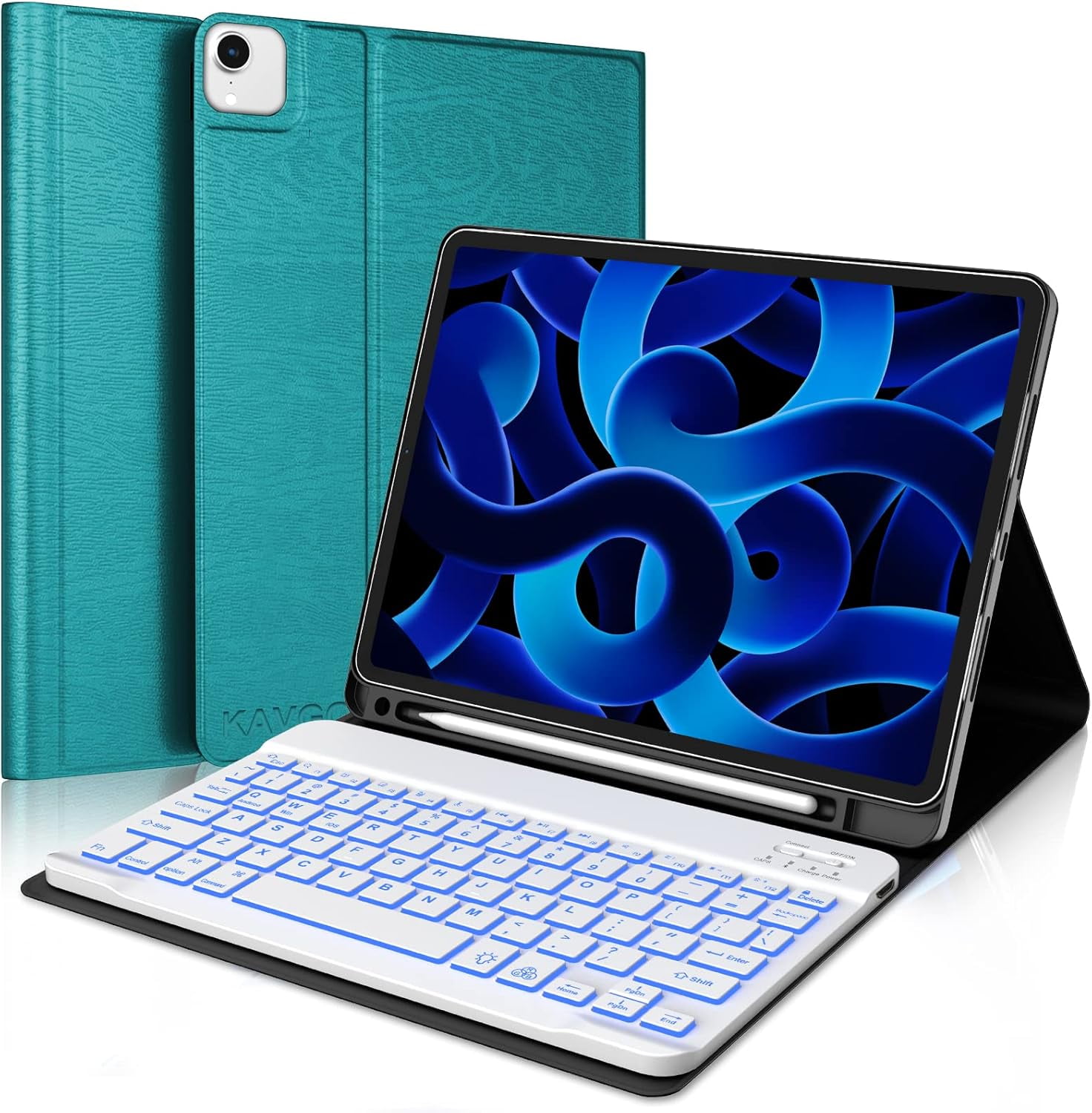 iPad Air Keyboard Case 5th/4th Generation 2022 2020, 7 Color Backlit ...