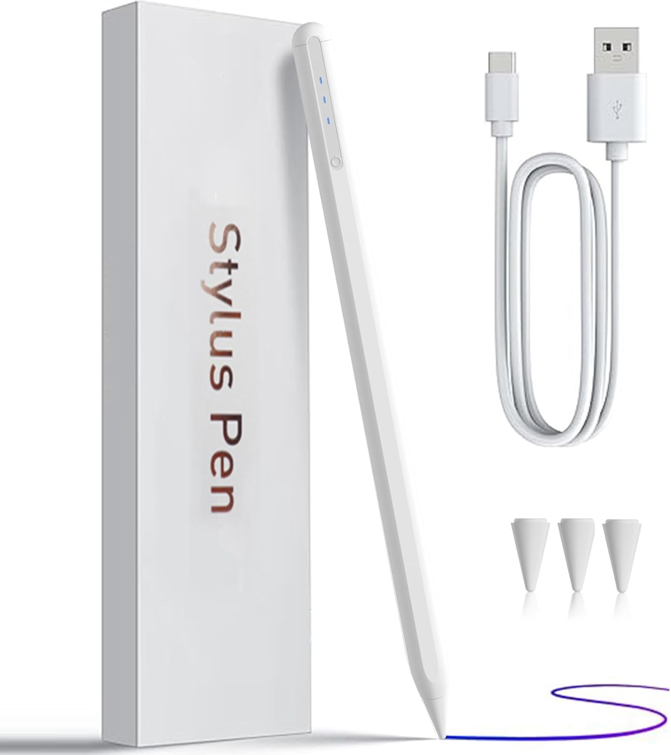 iPad Apple Pencil 9th&10th Generation, Stylus Pen for, Palm Rejection ...