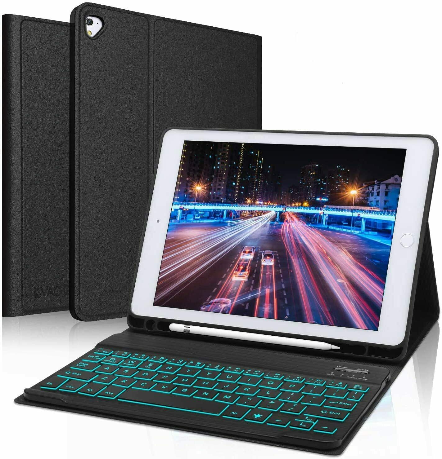 "Backlit Keyboard Case for iPad 10.2"" 9th/8th Gen, Pro 10.5"" with ...