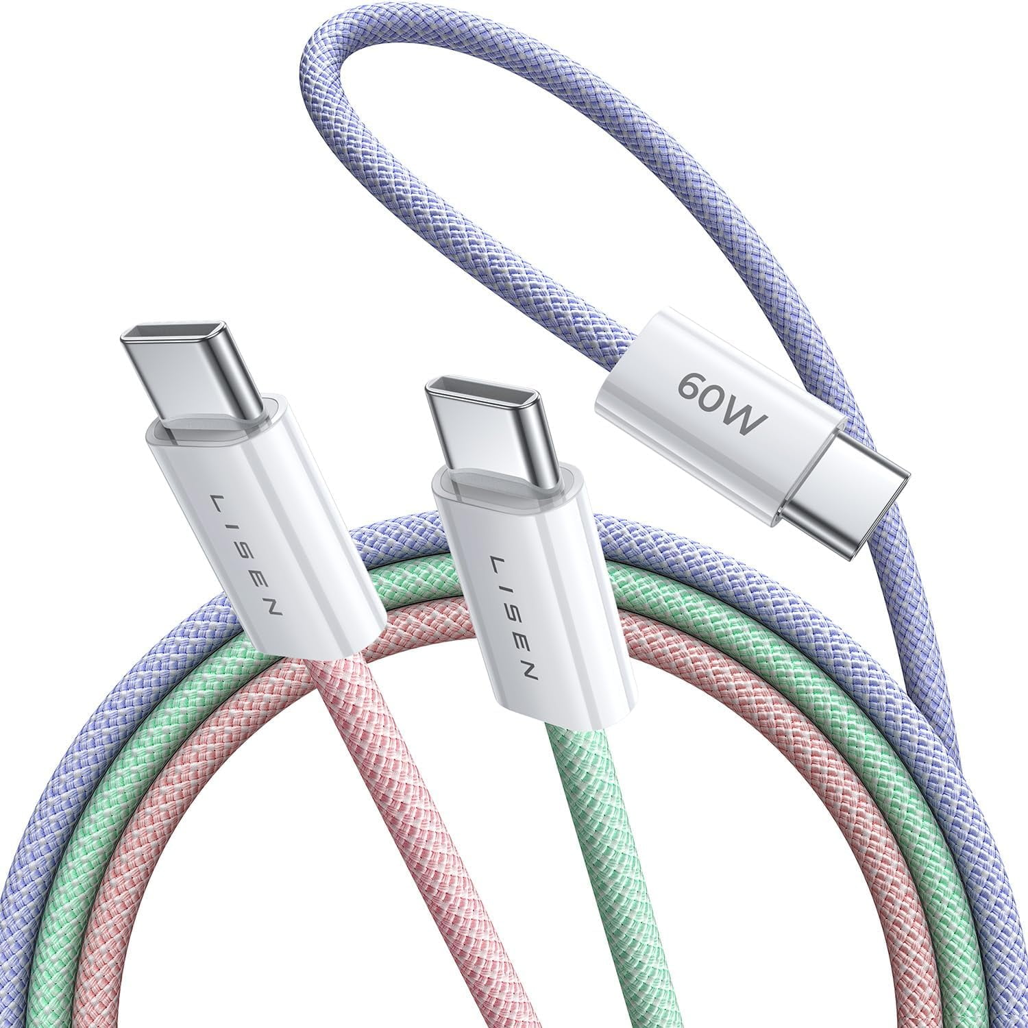 for iPad Charger USB C Cable [3-Pack,6.6FT] 48 Strand Braided USB C to ...