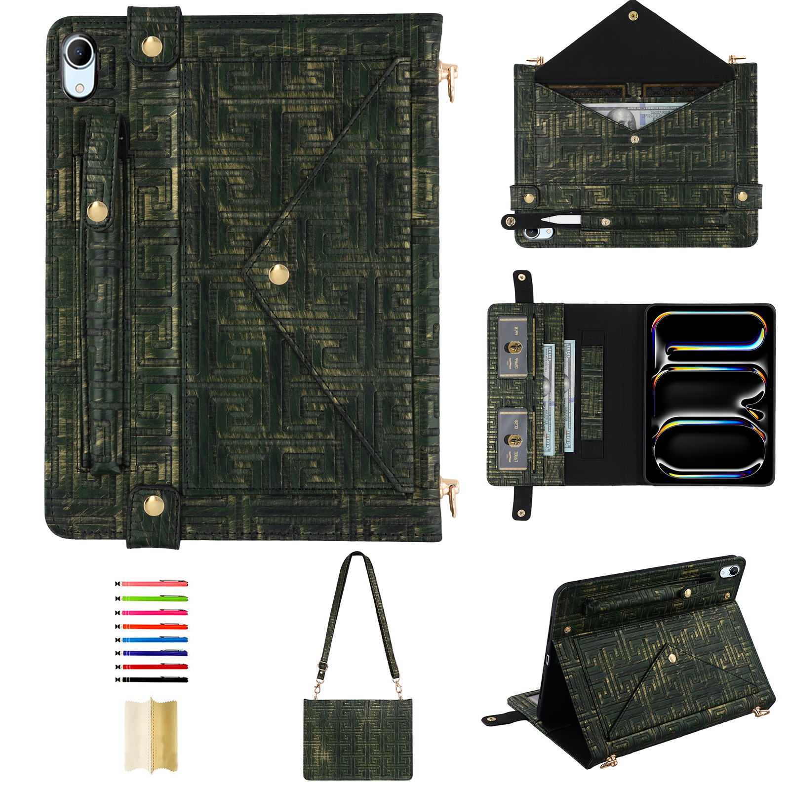 for iPad Mini 5th/4th/3rd/2nd/1st Gen Crossbody Tablet Case with Card ...